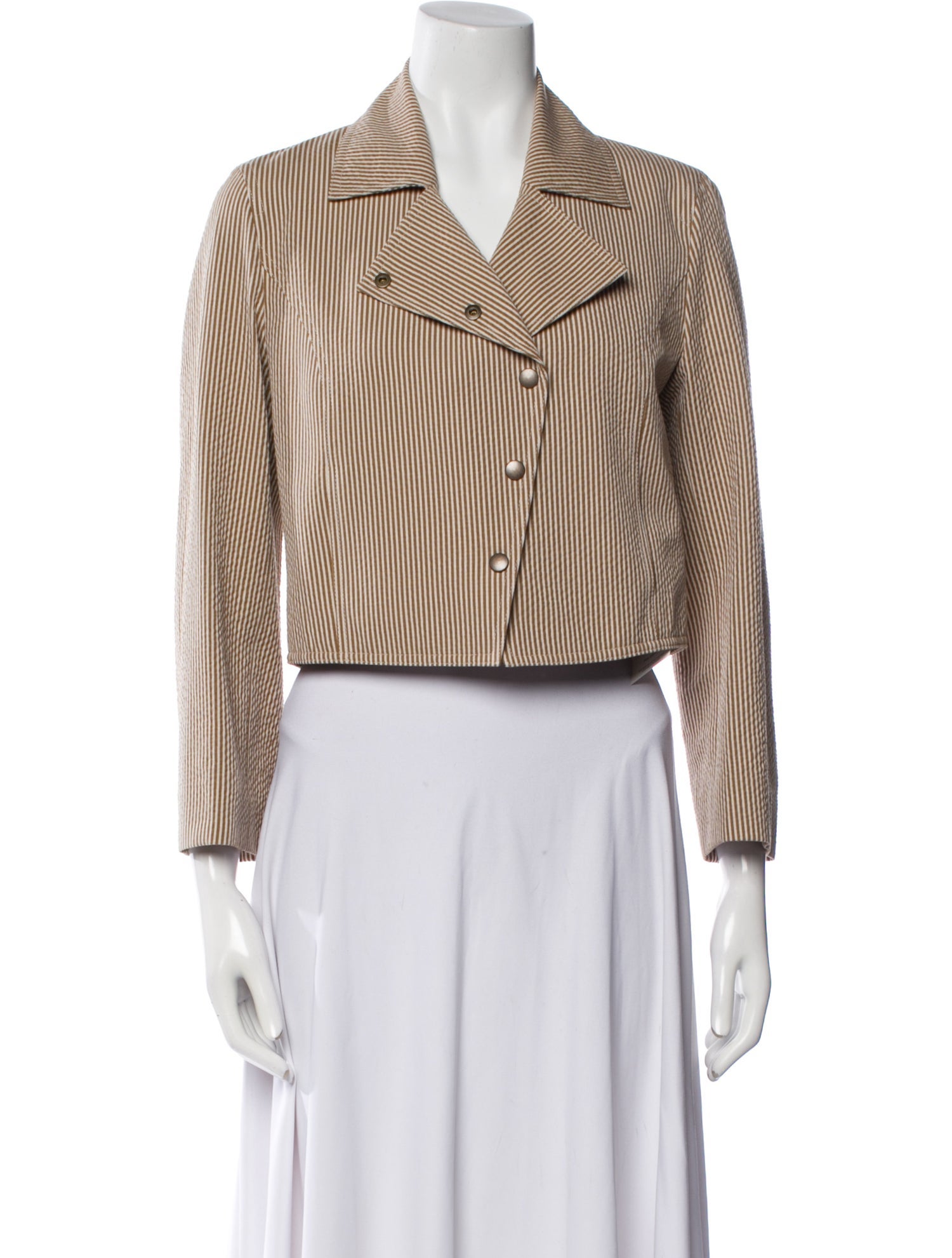 Akris Punto Striped Jacket - Neutrals Jackets, Clothing - WAK155257 ...