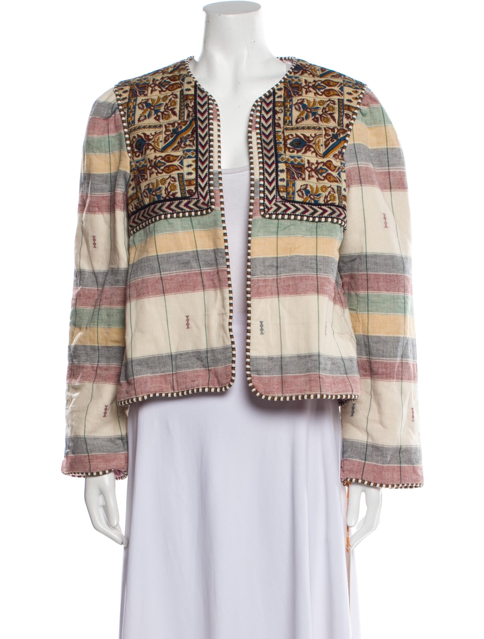 Alix of Bohemia Striped Evening Jacket - Neutrals Jackets, Clothing ...