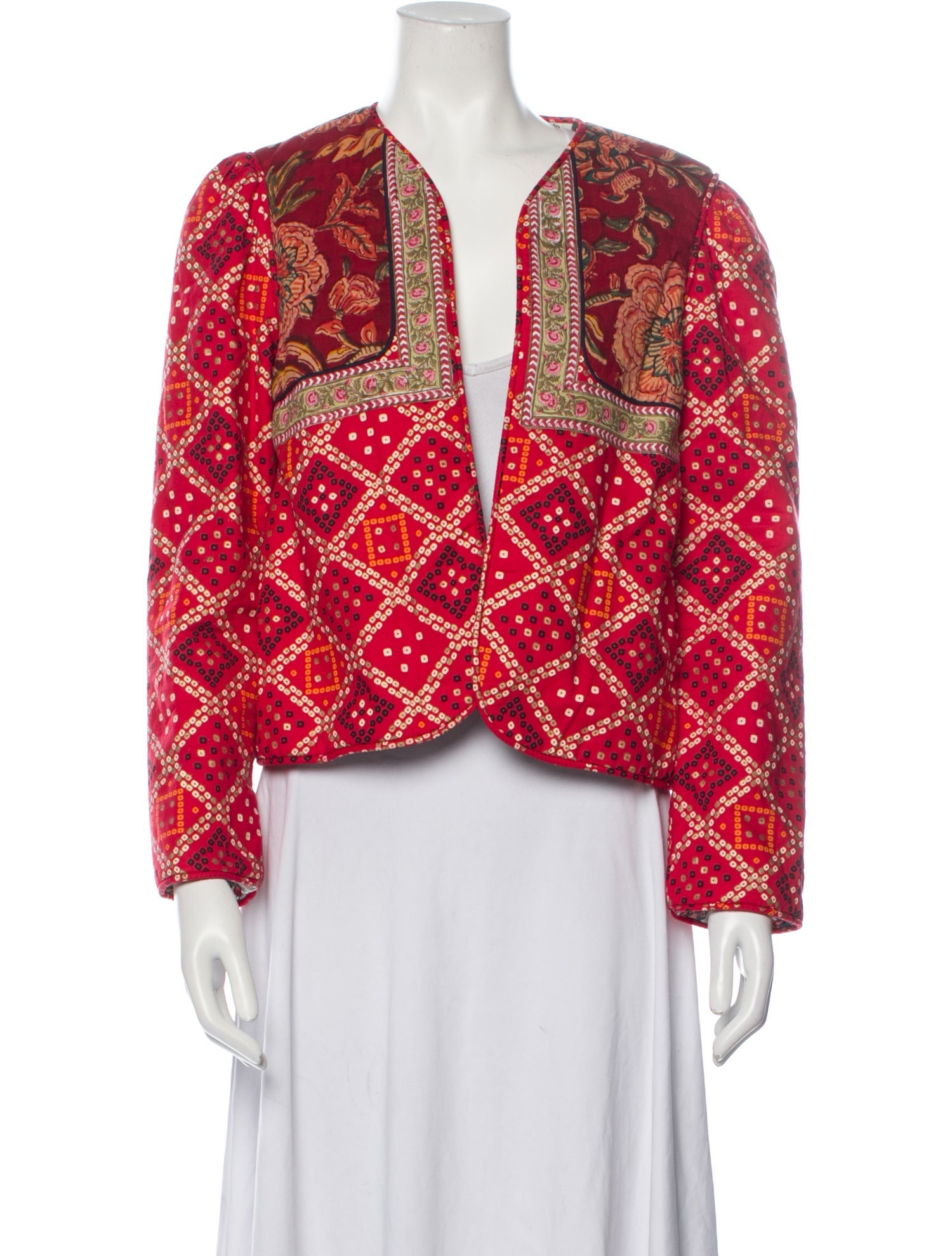 Alix of Bohemia Floral Print Jacket - Red Jackets, Clothing ...