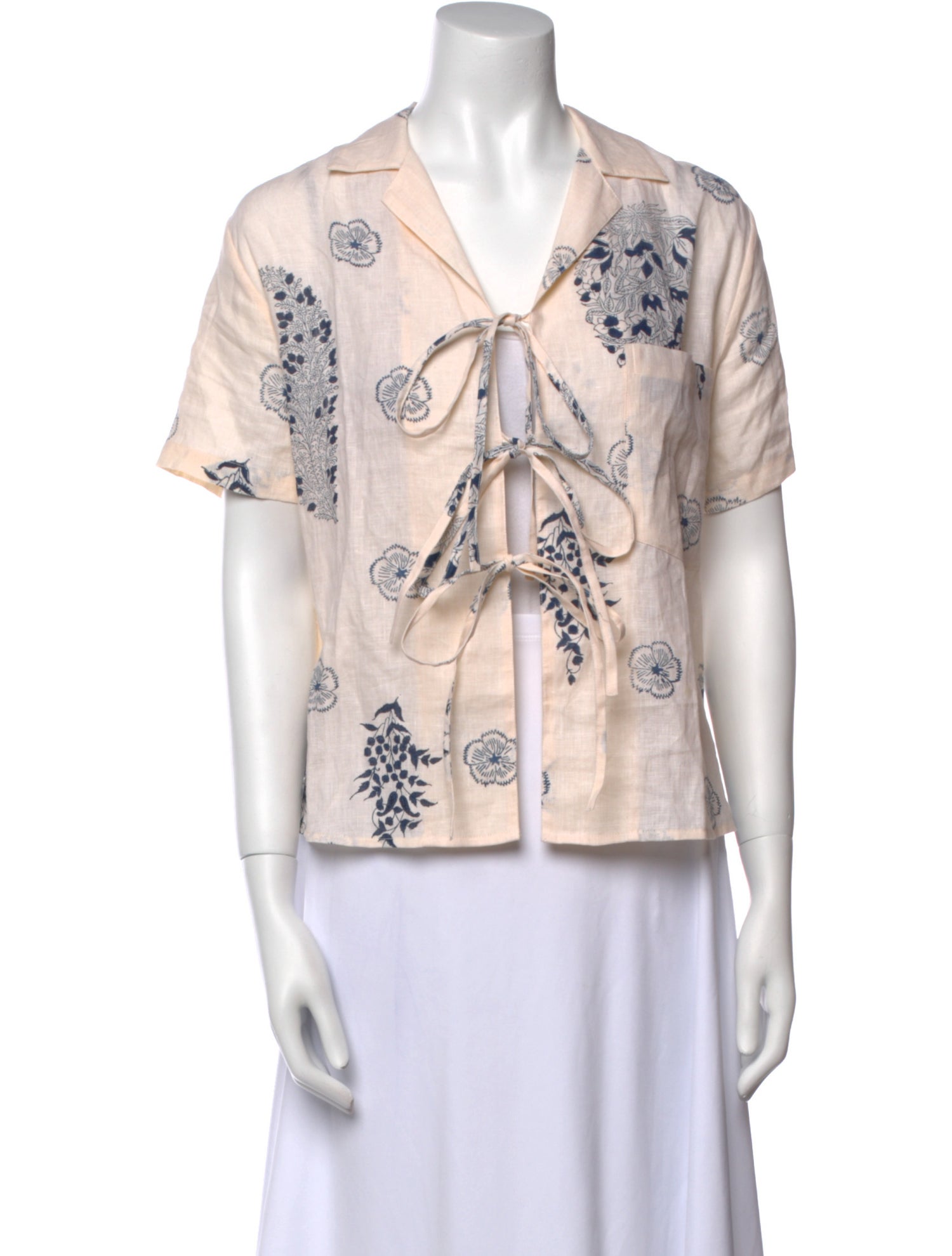 Alix of Bohemia Linen Printed Top - Neutrals Tops, Clothing ...