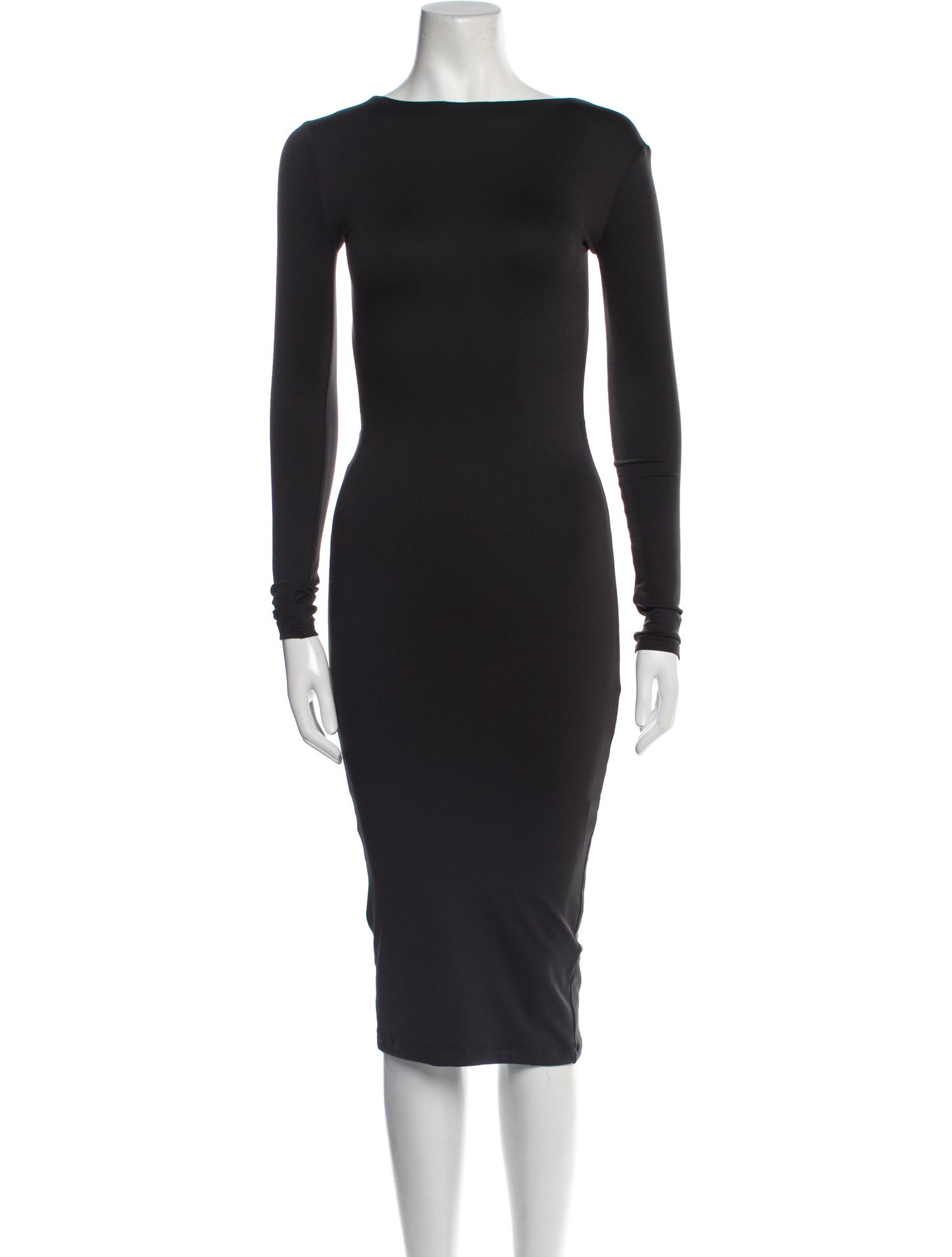 Alix NYC V-Neck Midi Length Dress - Black Dresses, Clothing ...