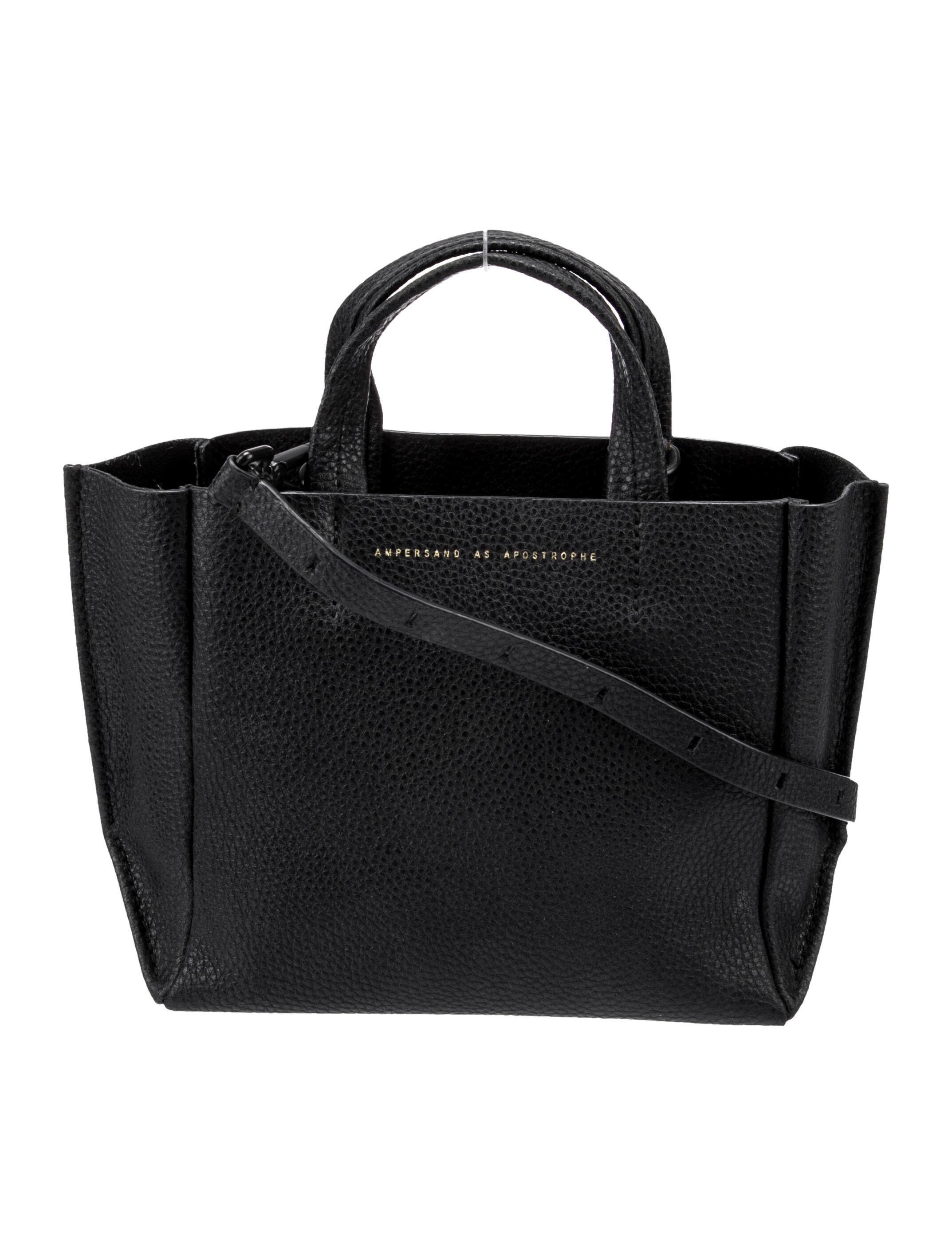 Ampersand As Apostrophe Leather Top Handle Bag - Black Handle Bags ...