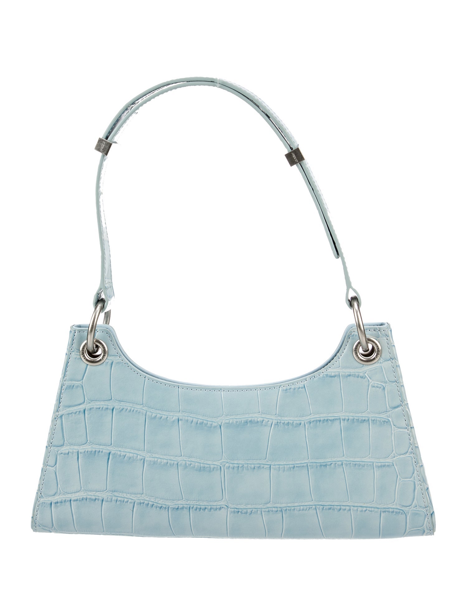Apede Mod Embossed Leather Poker Shoulder Bag - Blue Shoulder Bags ...