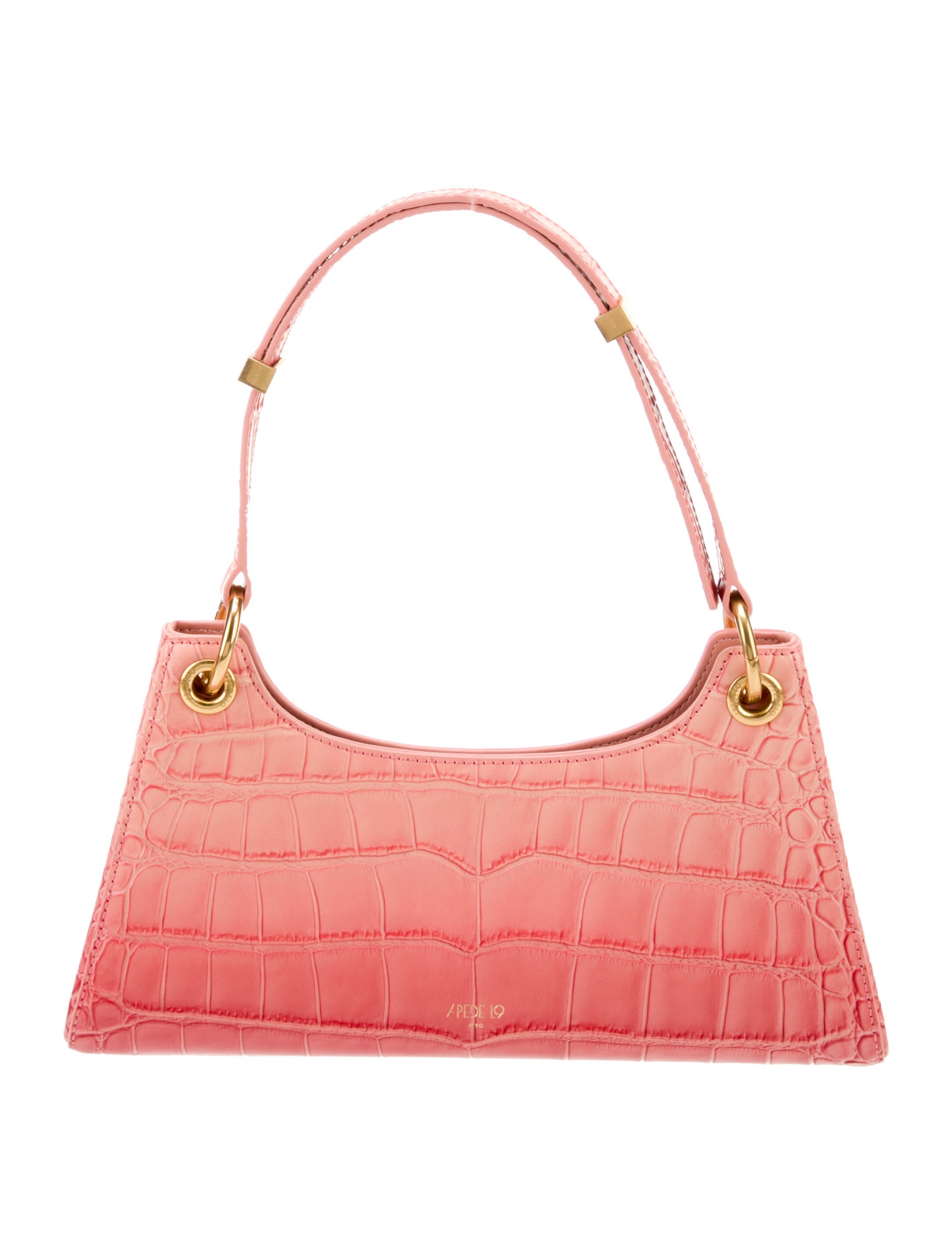 Apede Mod Embossed Leather Shoulder Bag - Pink Shoulder Bags, Handbags ...
