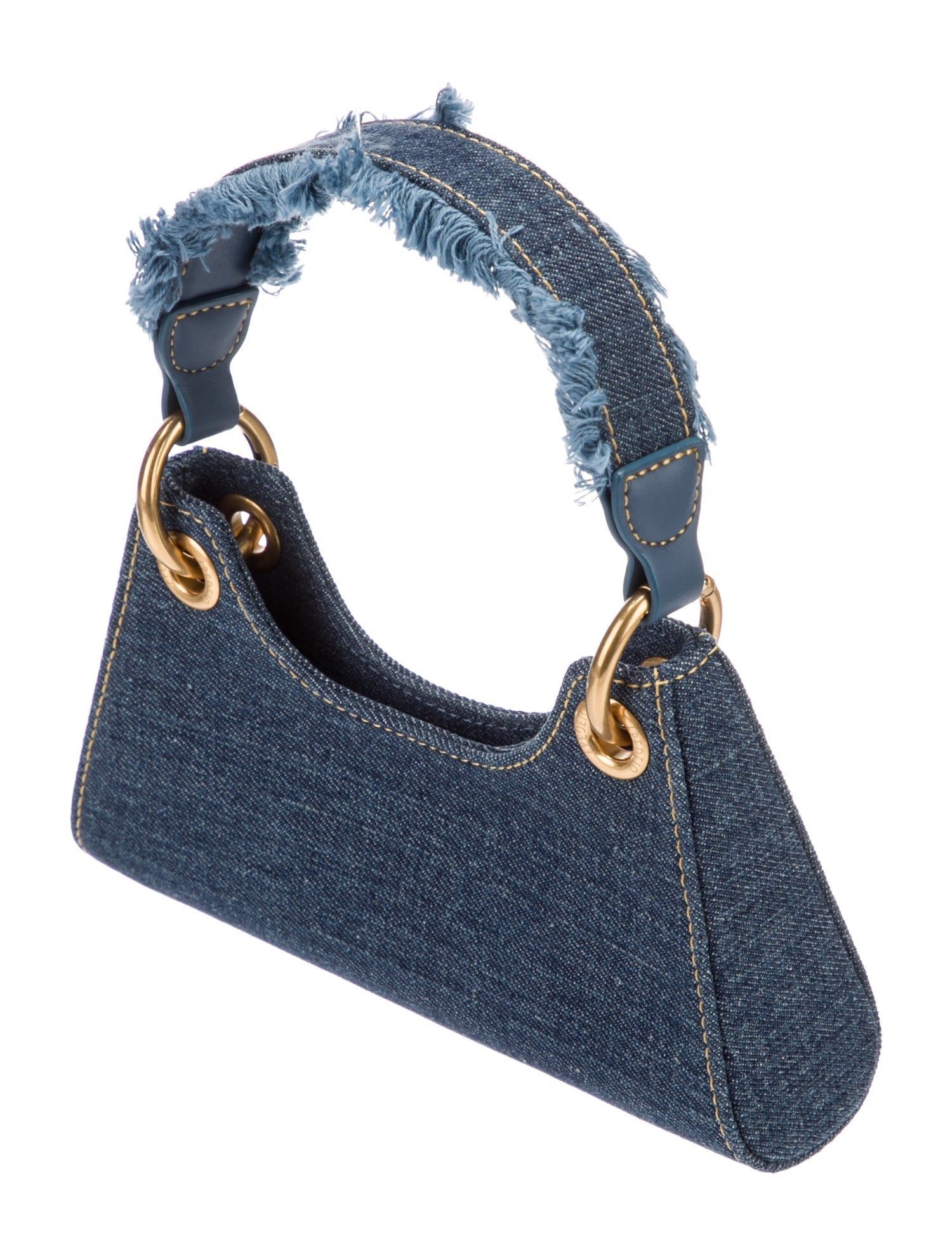 Apede Mod Fringe Trim Denim Handle Bag - Blue Handle Bags, Handbags ...