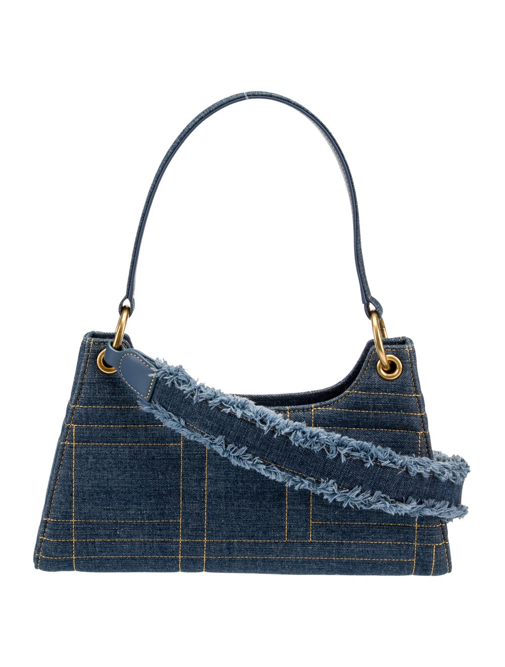 Apede Mod Denim Faux Fur Trimmed Bag w/Tags - Blue Shoulder Bags ...