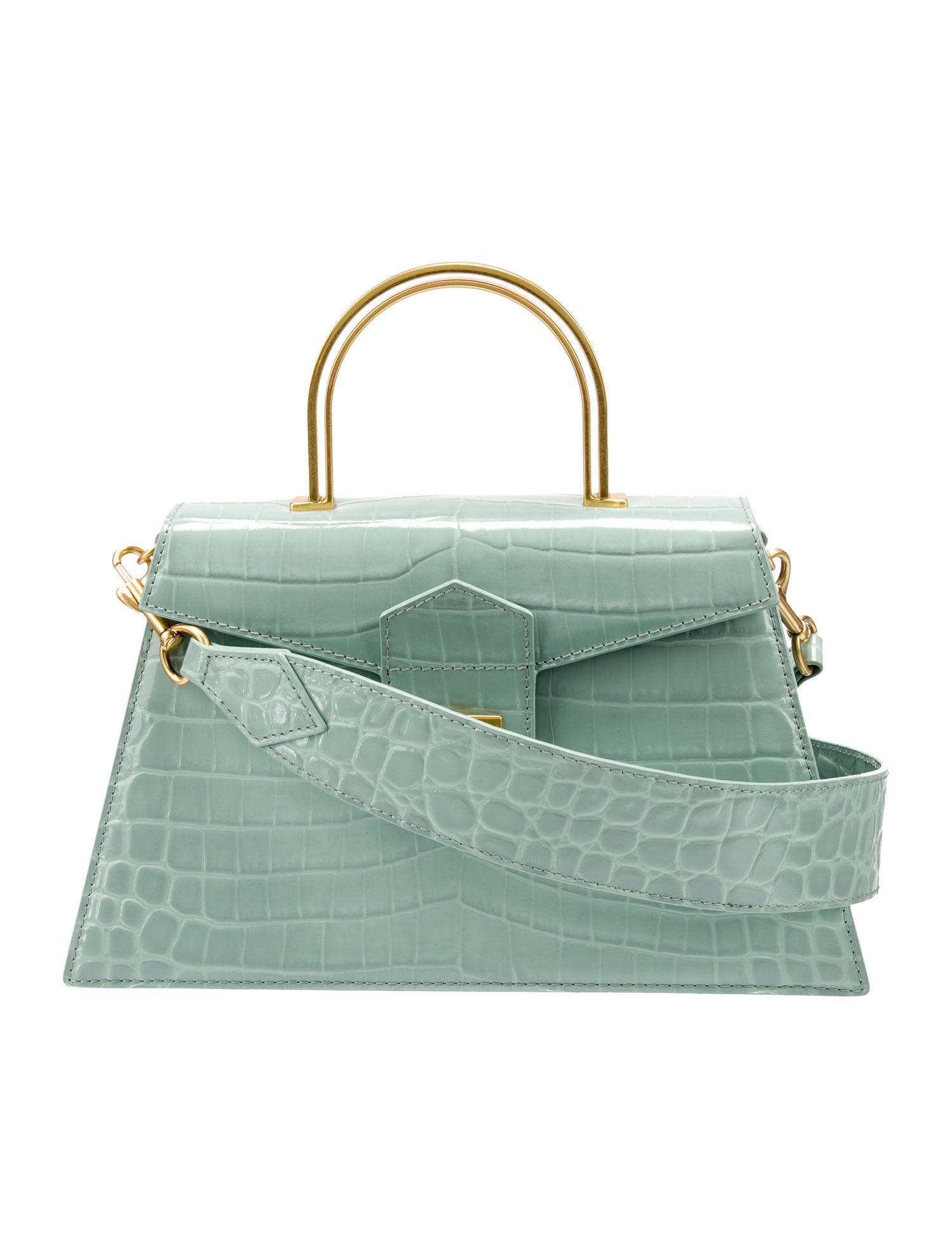 Apede Mod Leather Top Handle Bag - Blue Handle Bags, Handbags ...