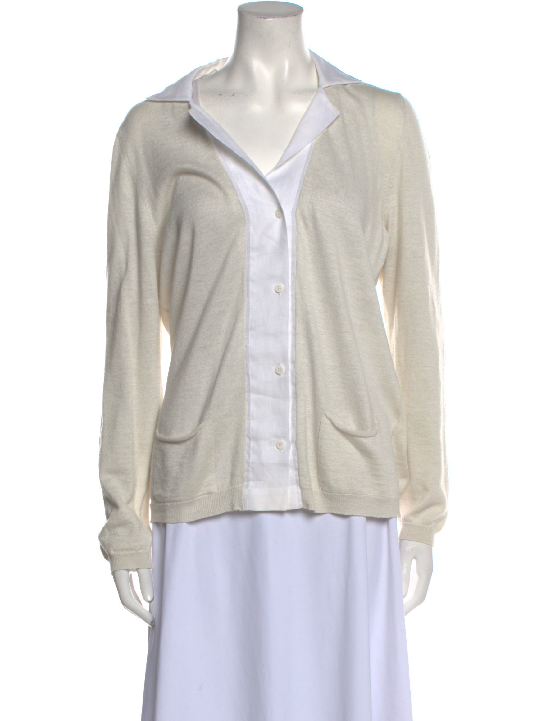 Amina Rubinacci V-Neck Sweater - Neutrals Knitwear, Clothing ...