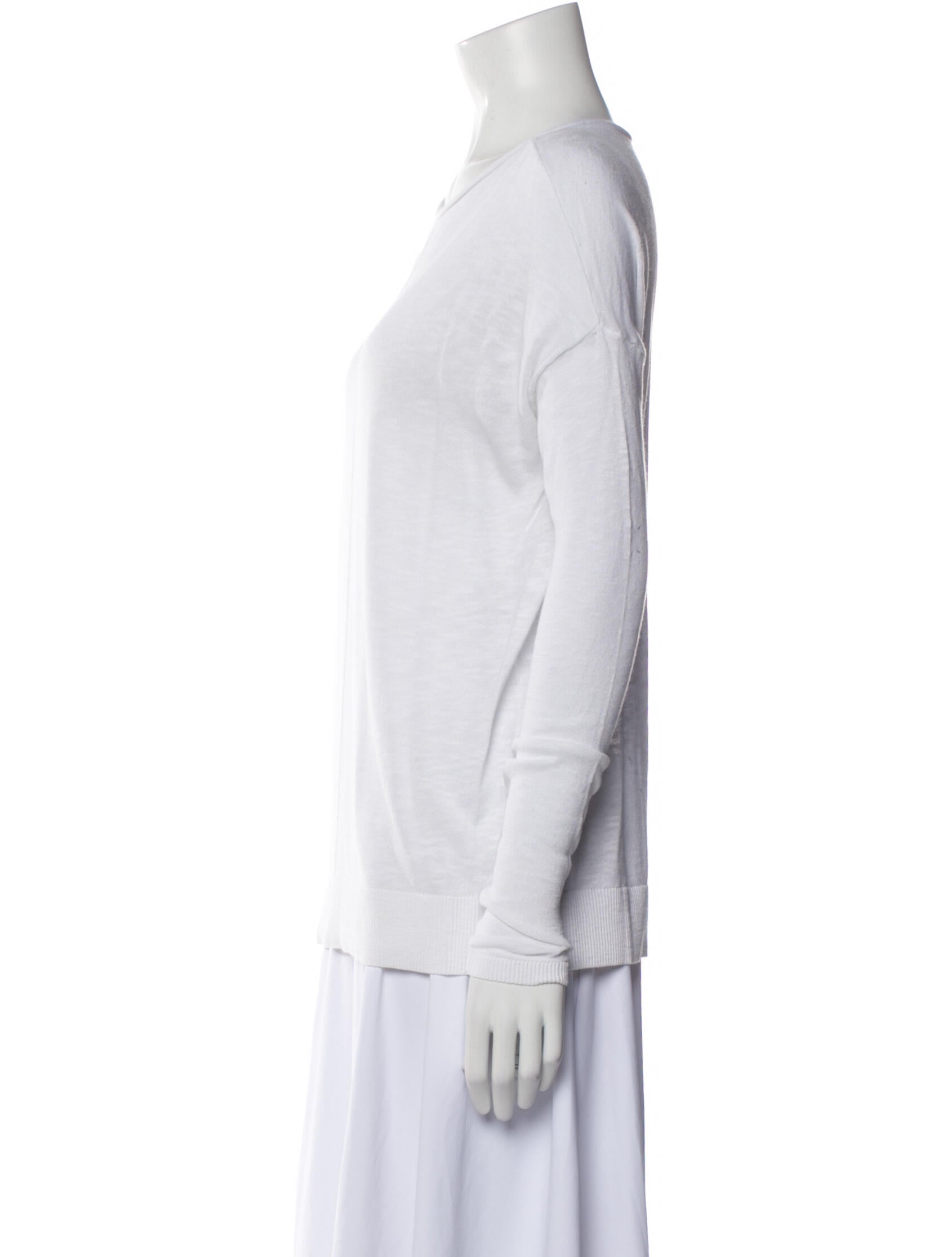 Amina Rubinacci Crew Neck Sweater - White Knitwear, Clothing ...