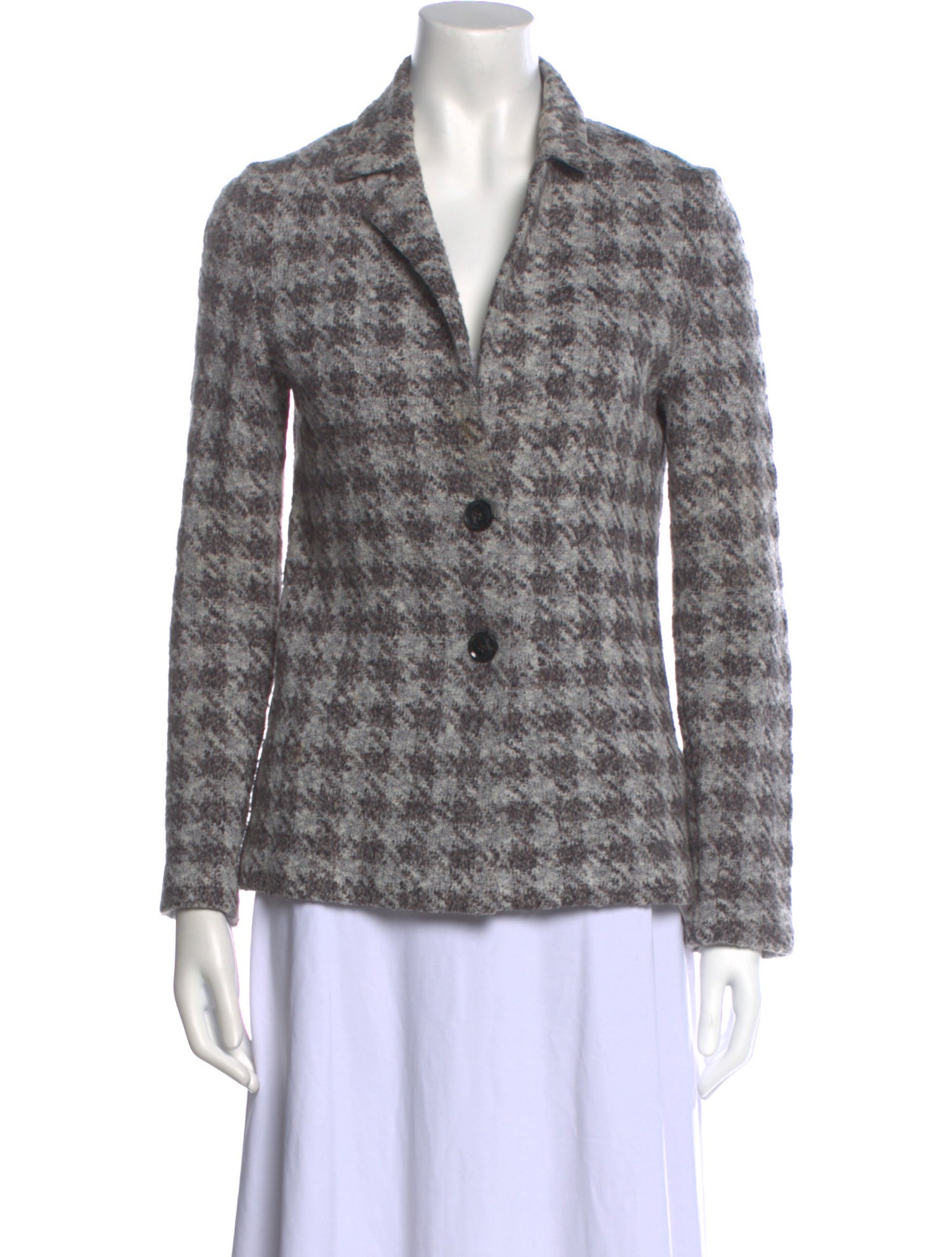 Amina Rubinacci Plaid Print Blazer - Grey Jackets, Clothing ...