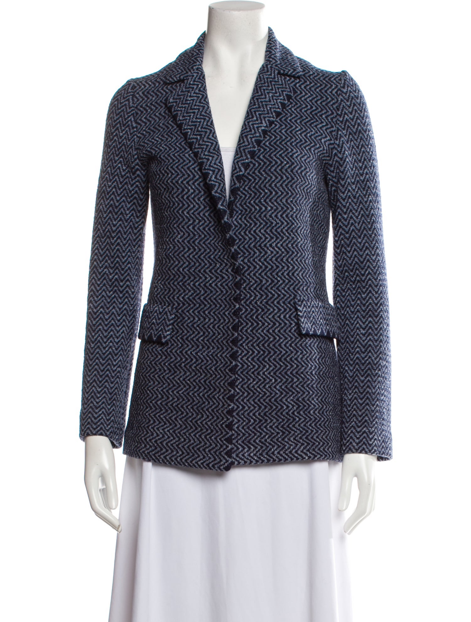 Amina Rubinacci Printed Blazer - Blue Jackets, Clothing - WAMRU22451 ...