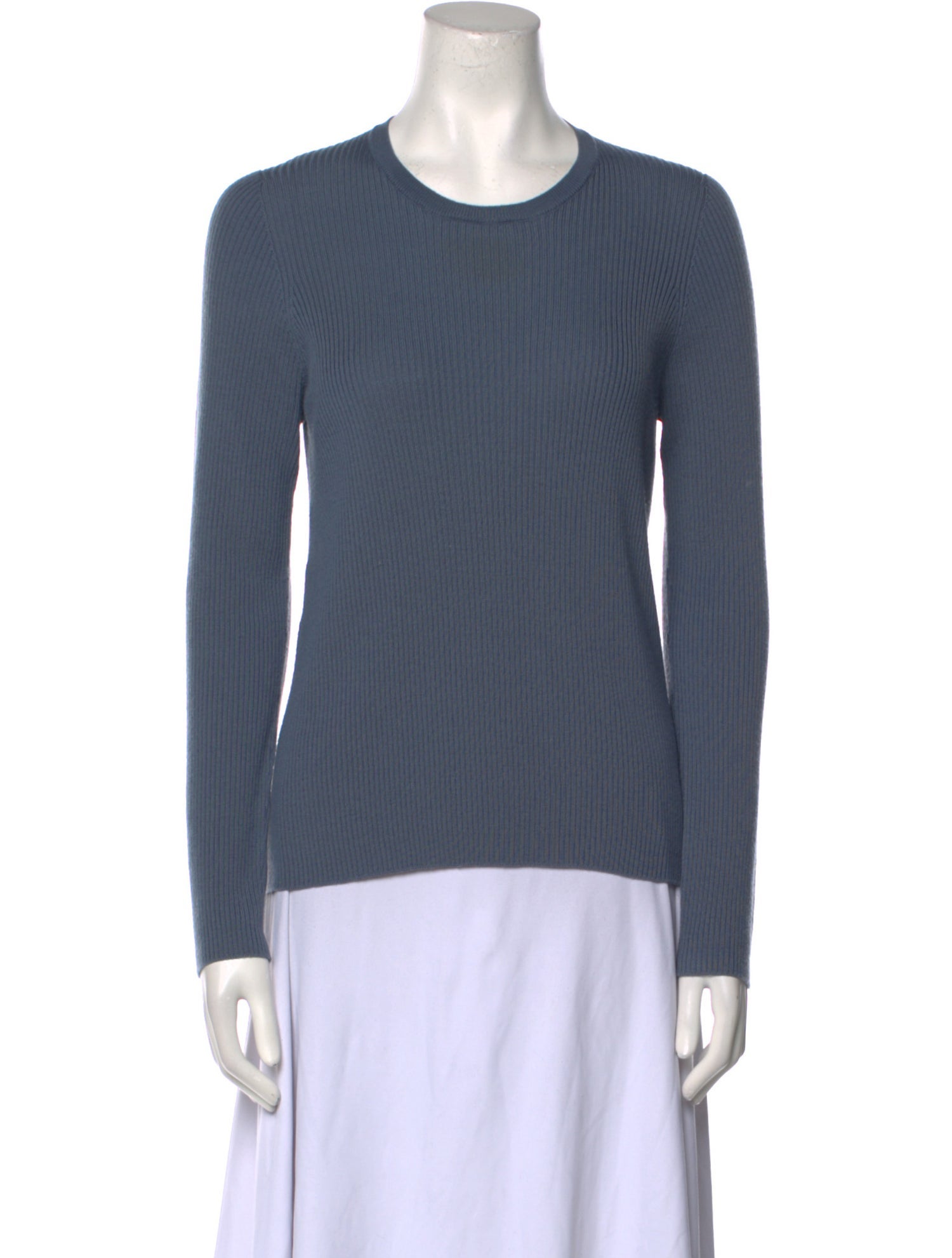 Amina Rubinacci Crew Neck Sweater - Blue Knitwear, Clothing ...