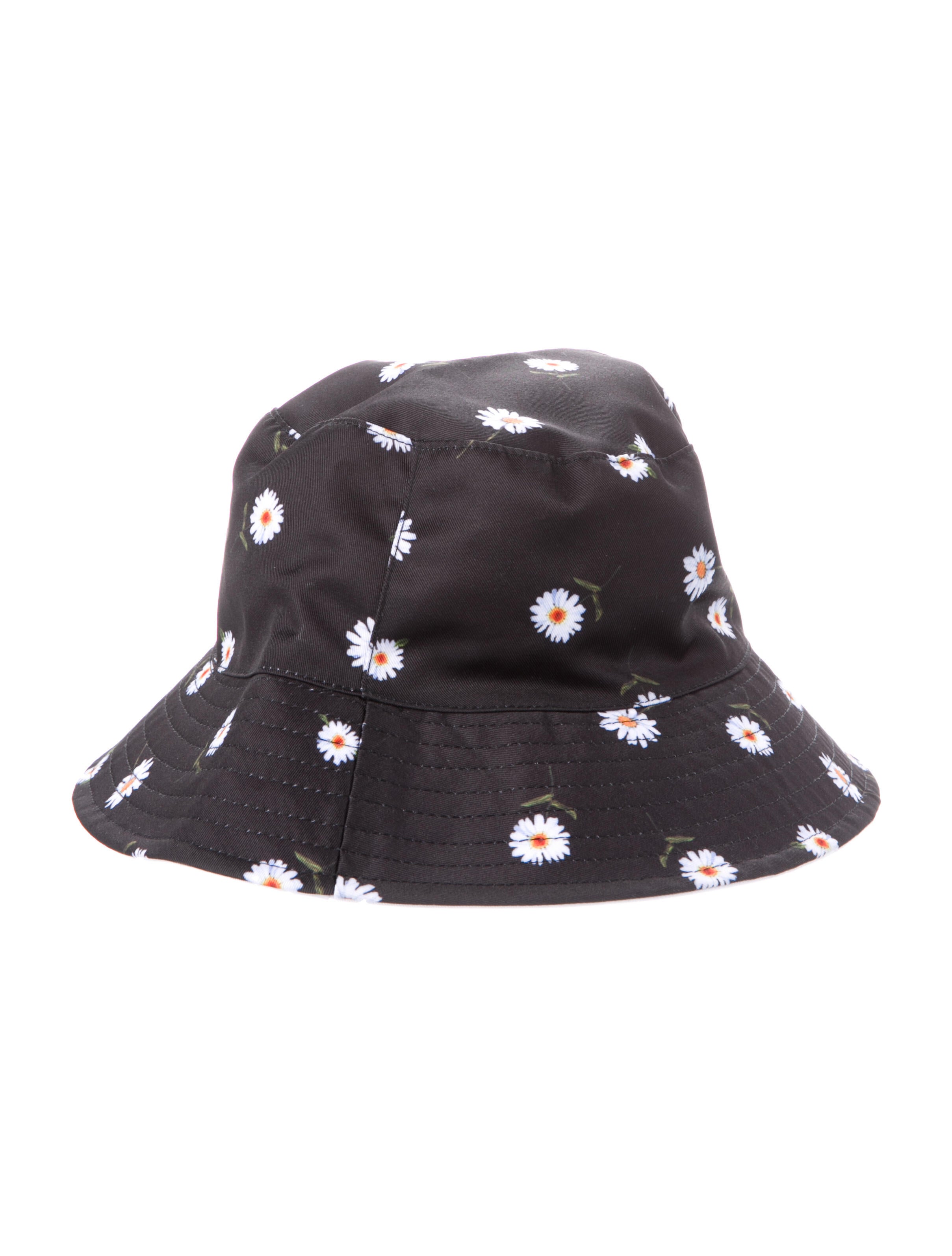 Alice + Olivia Reversible Patterned Bucket Hat w/ Tags - Black Hats ...