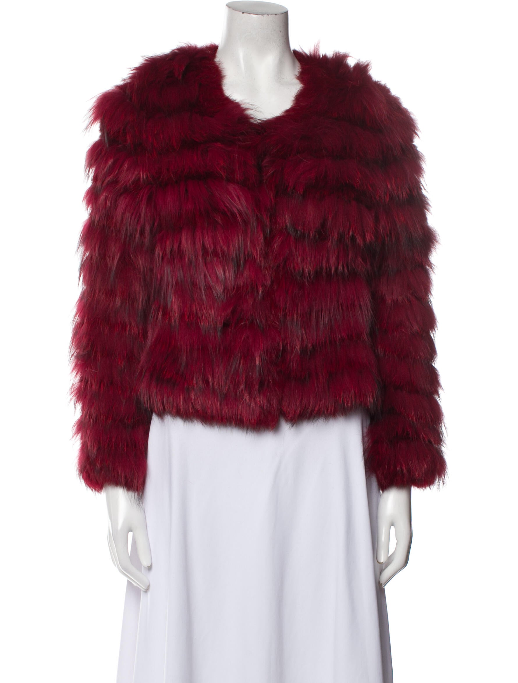 Alice + Olivia Fur Jacket w/ Tags - Red Jackets, Clothing - WAO327602 ...