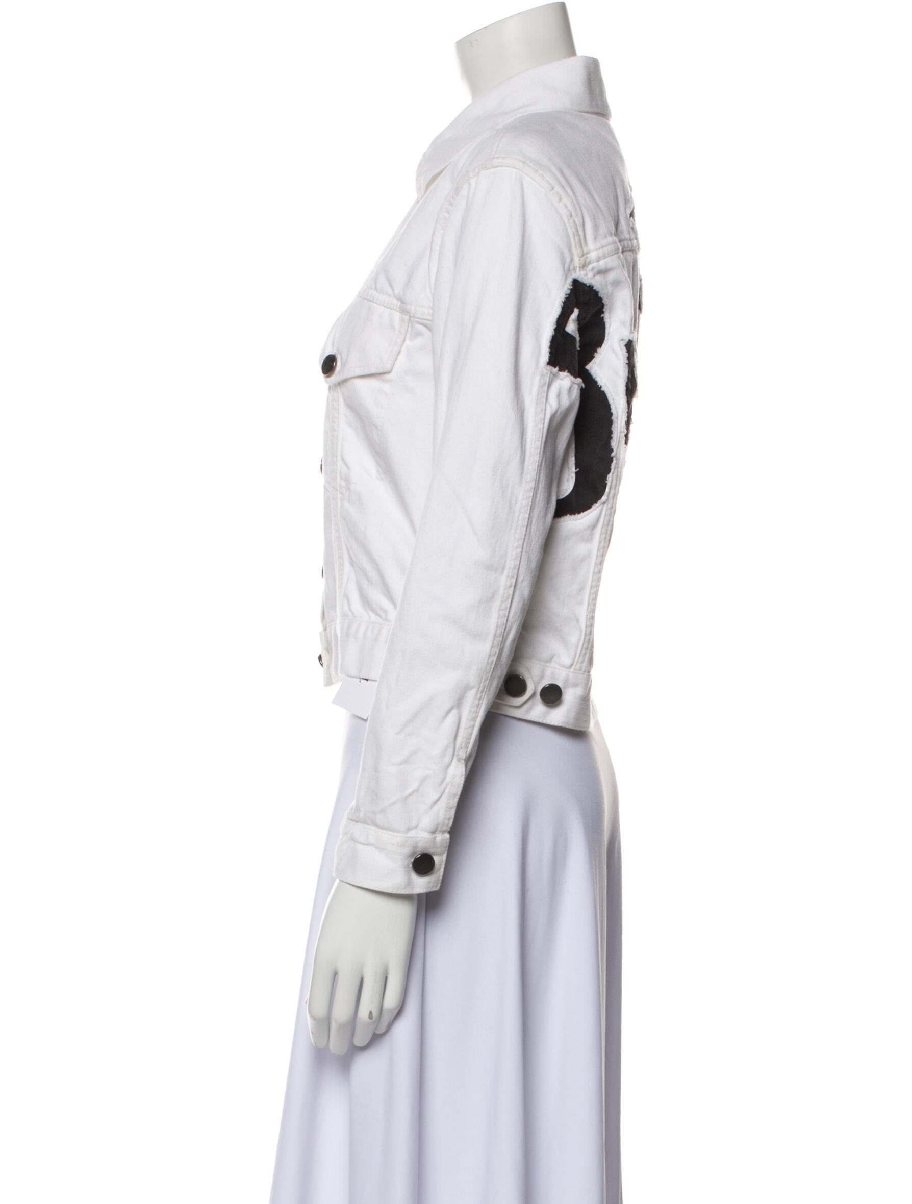 Alice + Olivia Denim Jacket - White Jackets, Clothing - WAO331528 | The ...