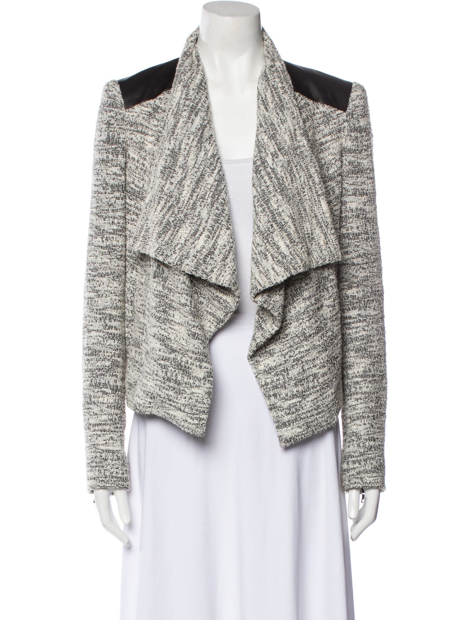 Alice + Olivia Tweed Pattern Blazer - White Jackets, Clothing ...