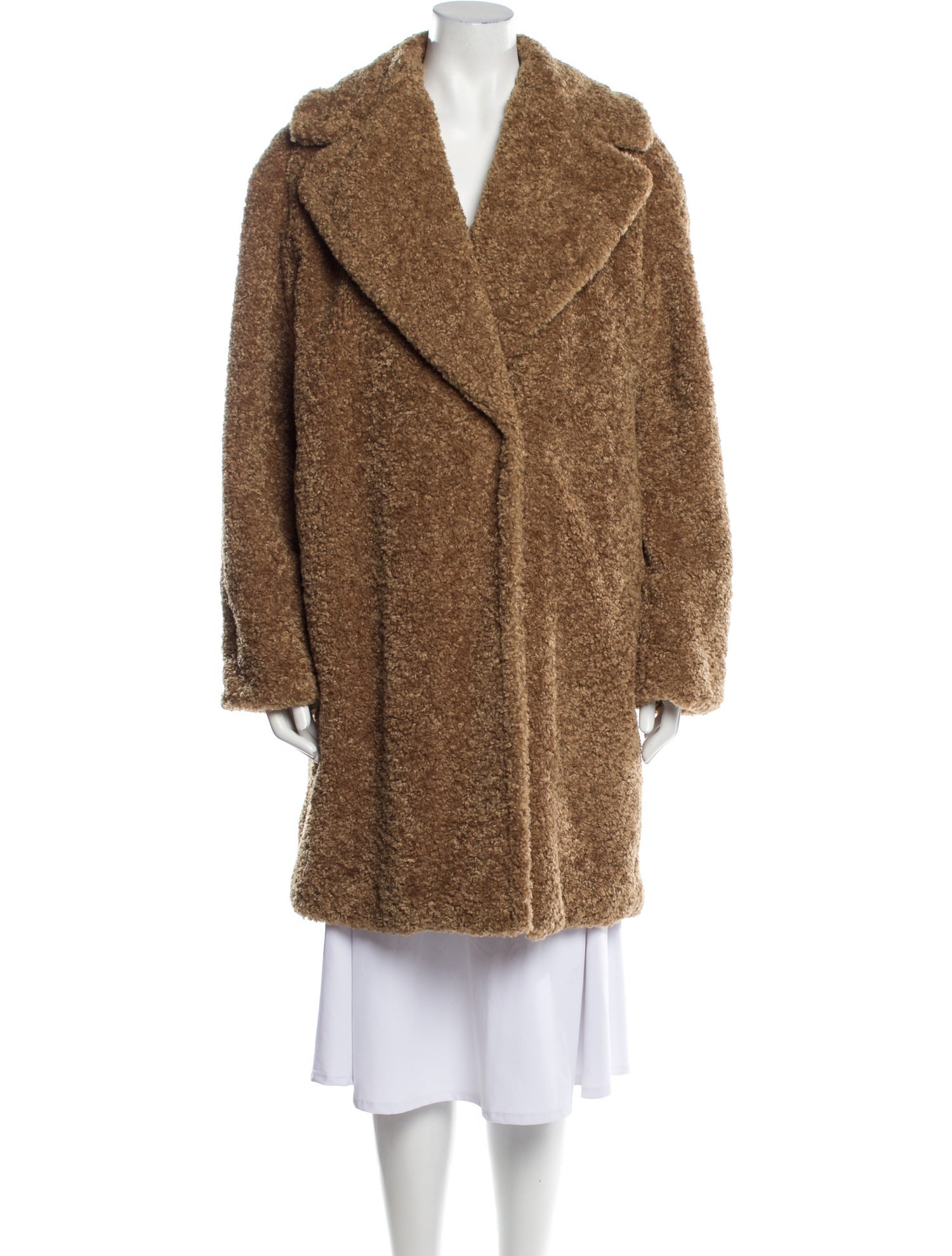 Sies Marjan Virgin Wool Faux Fur Coat - Brown Coats, Clothing ...