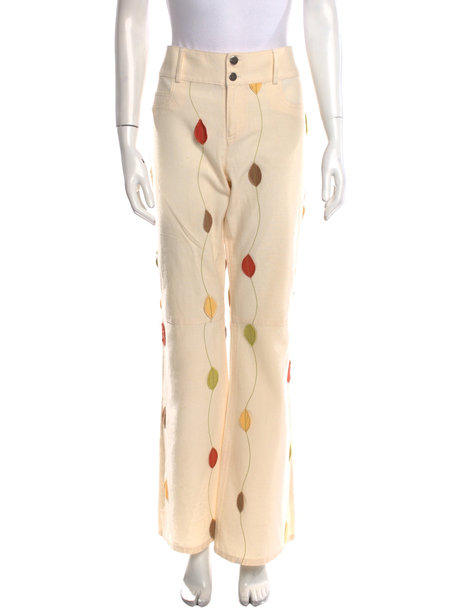 Alice + Olivia Printed Wide Leg Pants - Neutrals, 10.5" Rise Pants ...