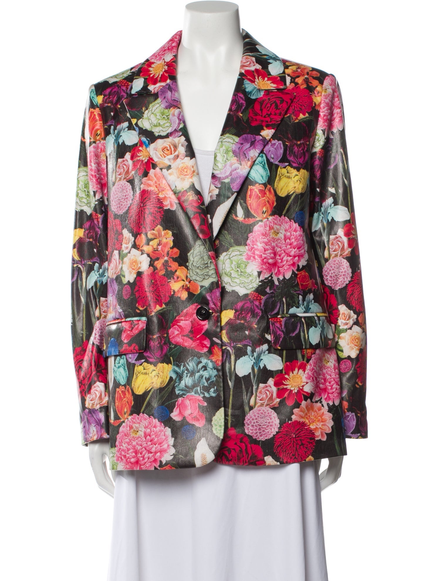 Alice + Olivia Floral Print Blazer - Black Jackets, Clothing ...