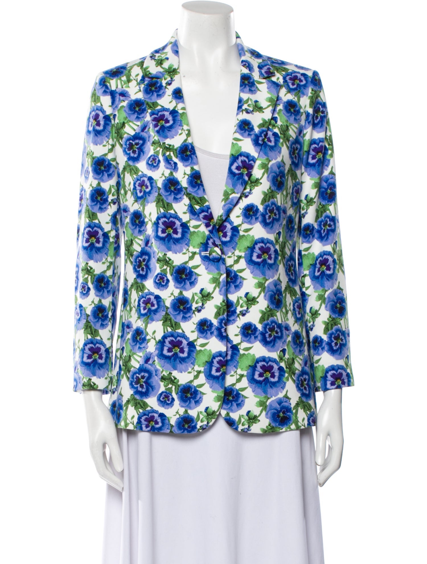 Alice + Olivia Floral Print Blazer - White Jackets, Clothing ...