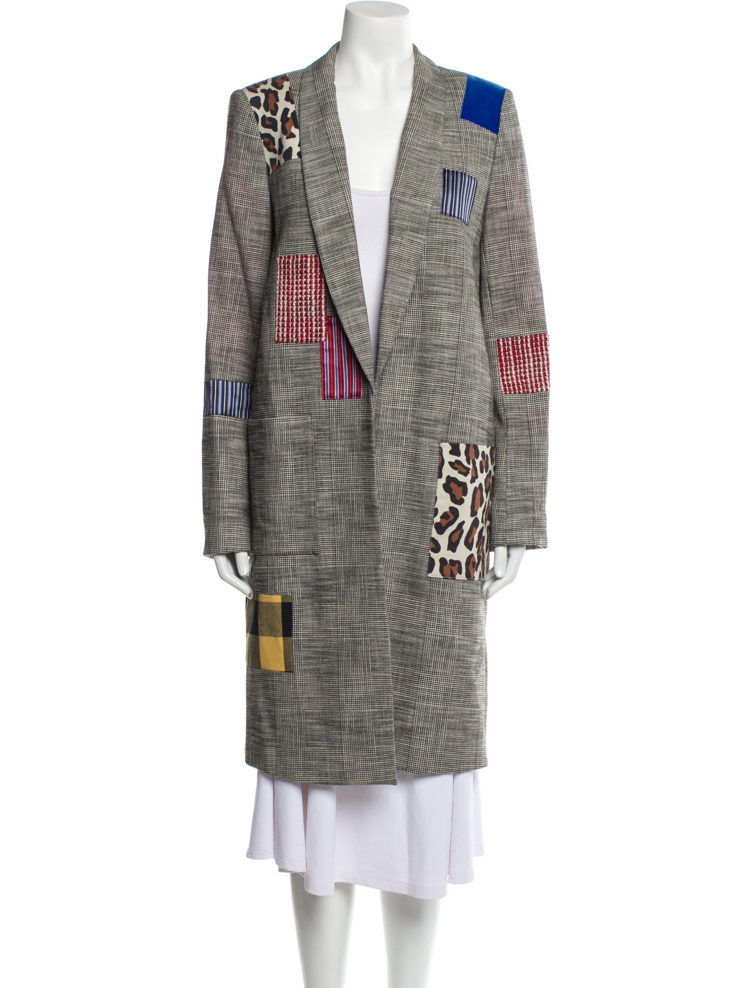 Alice + Olivia Patterned Coat - Grey Coats, Clothing - WAO416529 | The ...