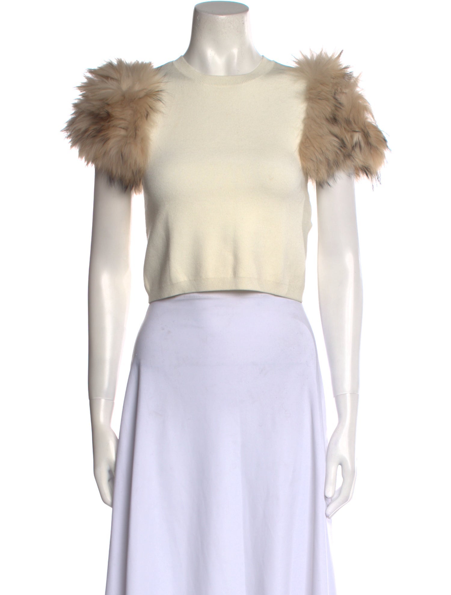Alice + Olivia Crew Neck Sweater - Neutrals Knitwear, Clothing ...