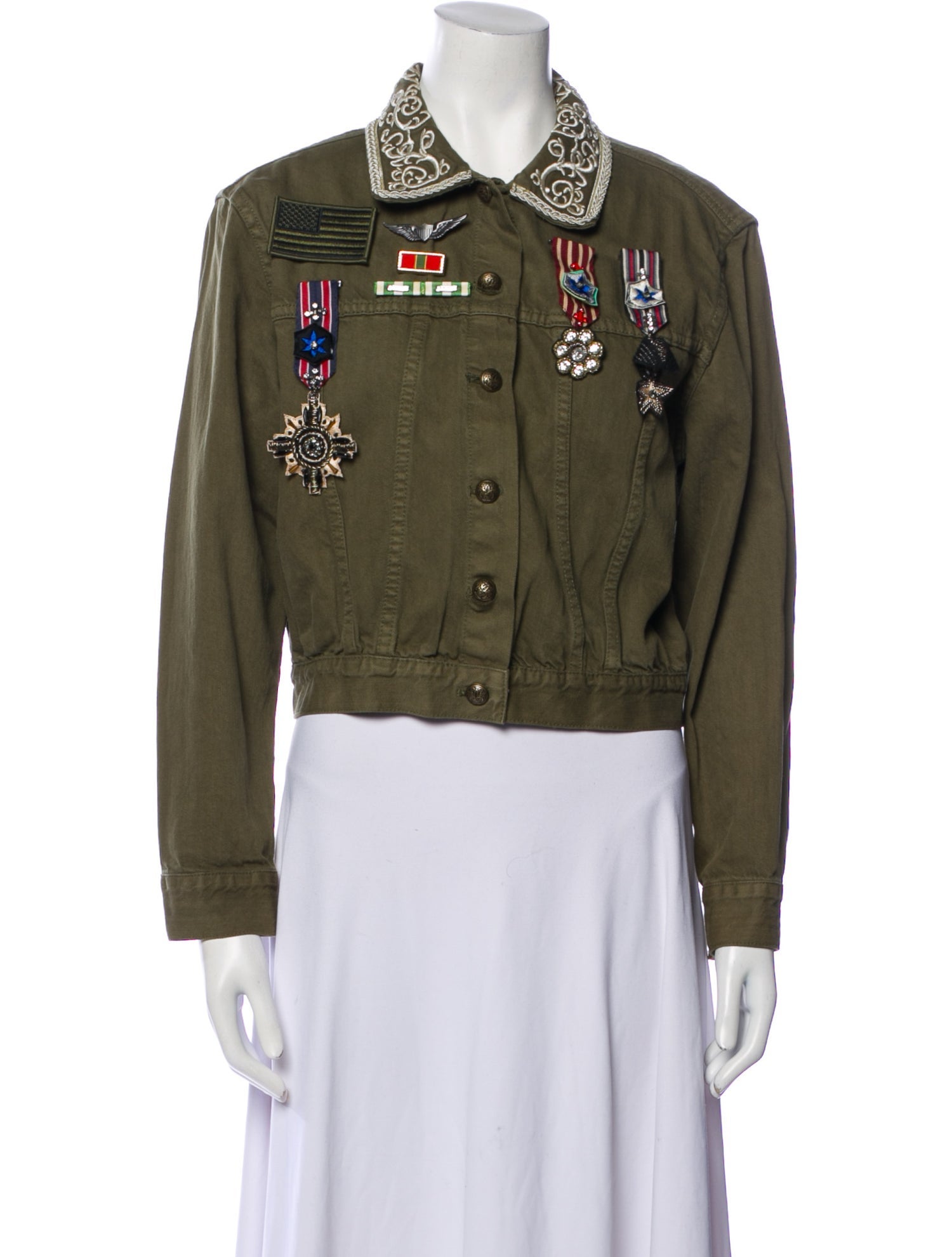 Alice + Olivia Denim Jacket - Green Jackets, Clothing - WAO438843 | The ...