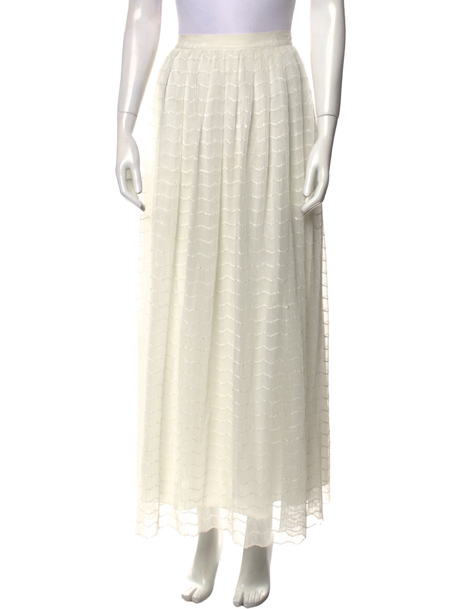 Alice Olivia Sequin Embellishments Long Skirt White Skirts Clothing Wao442132 The Realreal
