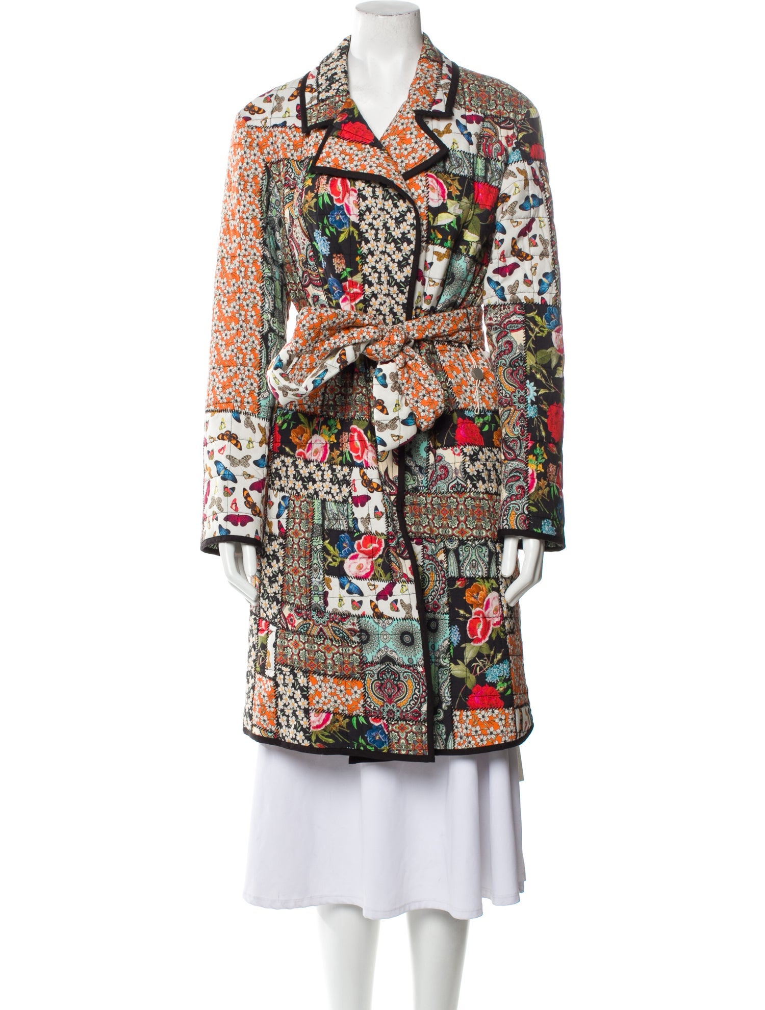 Etro Floral Print Peacoat - Brown Coats, Clothing - ETR206183 | The ...