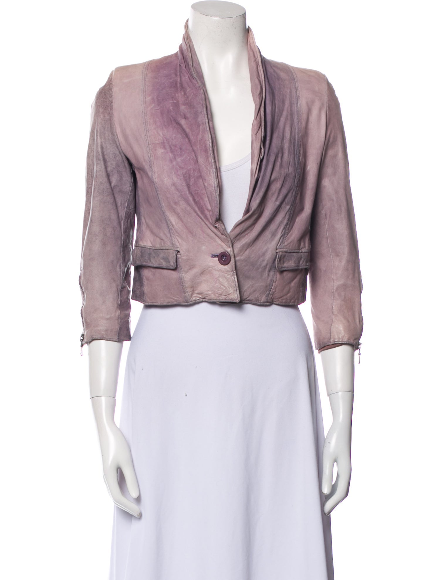 Alice + Olivia Leather Biker Jacket - Purple Jackets, Clothing ...