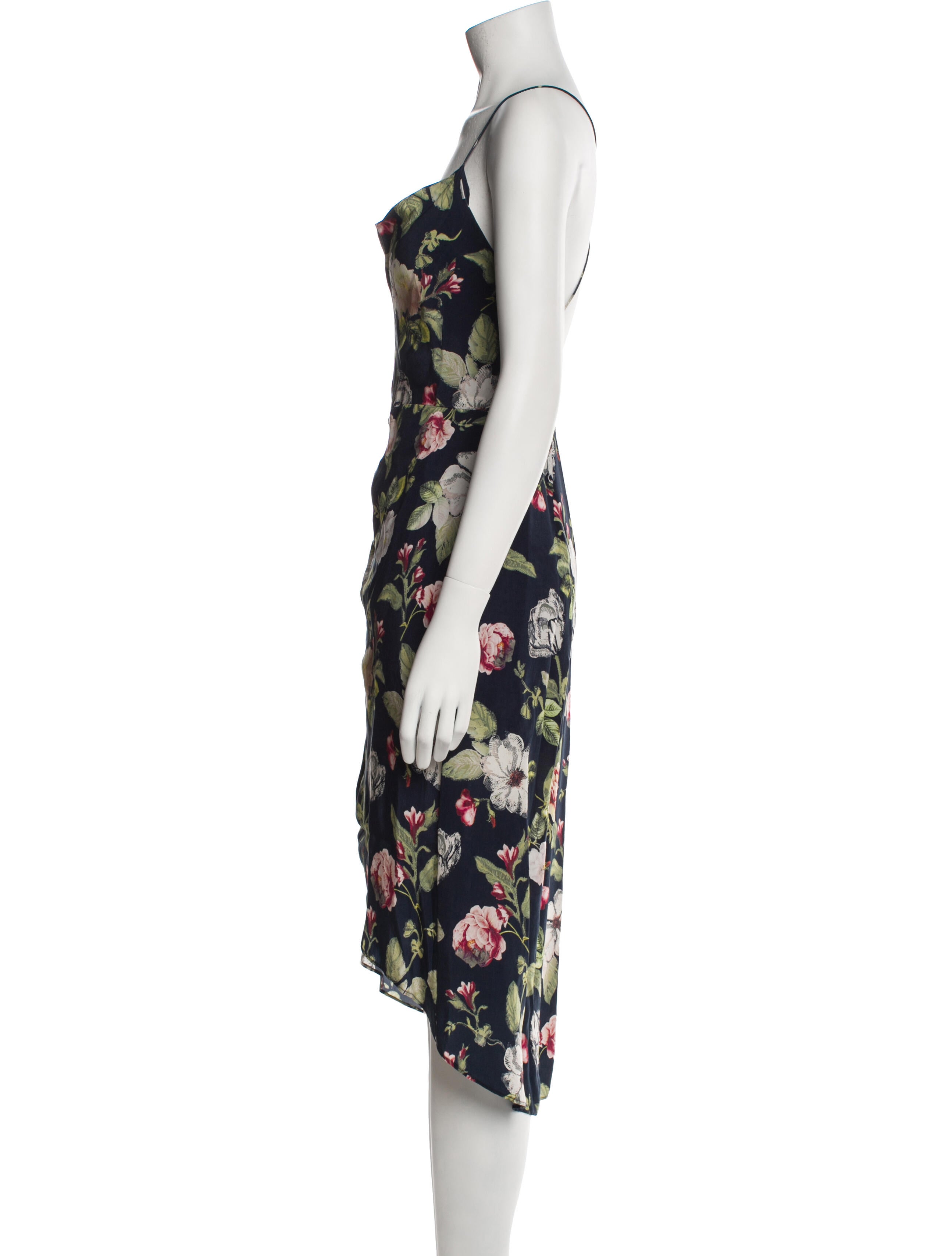 Bronx & Banco Floral Print Midi Length Dress - Black Dresses, Clothing ...
