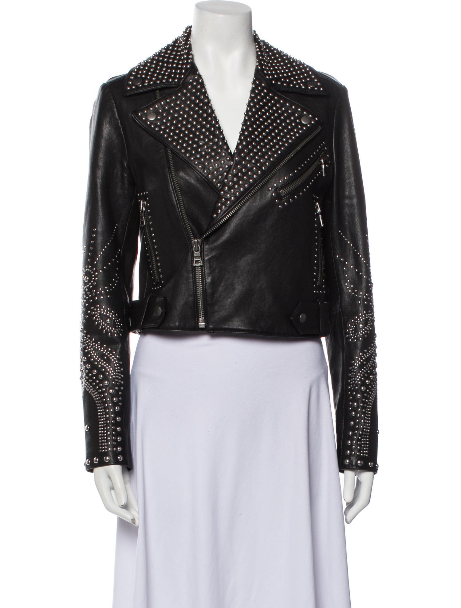 Alice + Olivia Leather Biker Jacket - Black Jackets, Clothing ...