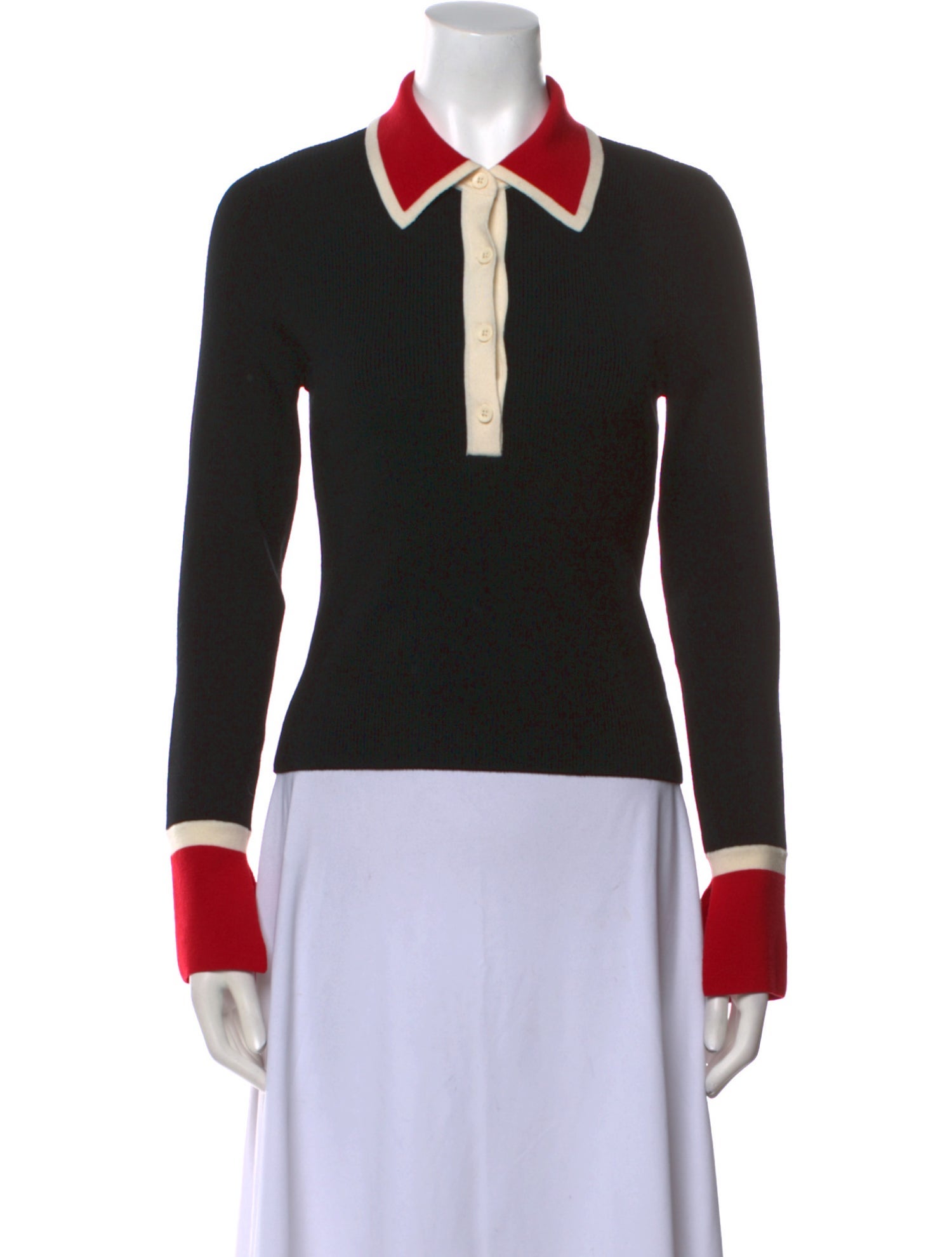 Alice + Olivia Wool Colorblock Pattern Sweater - Black Knitwear ...