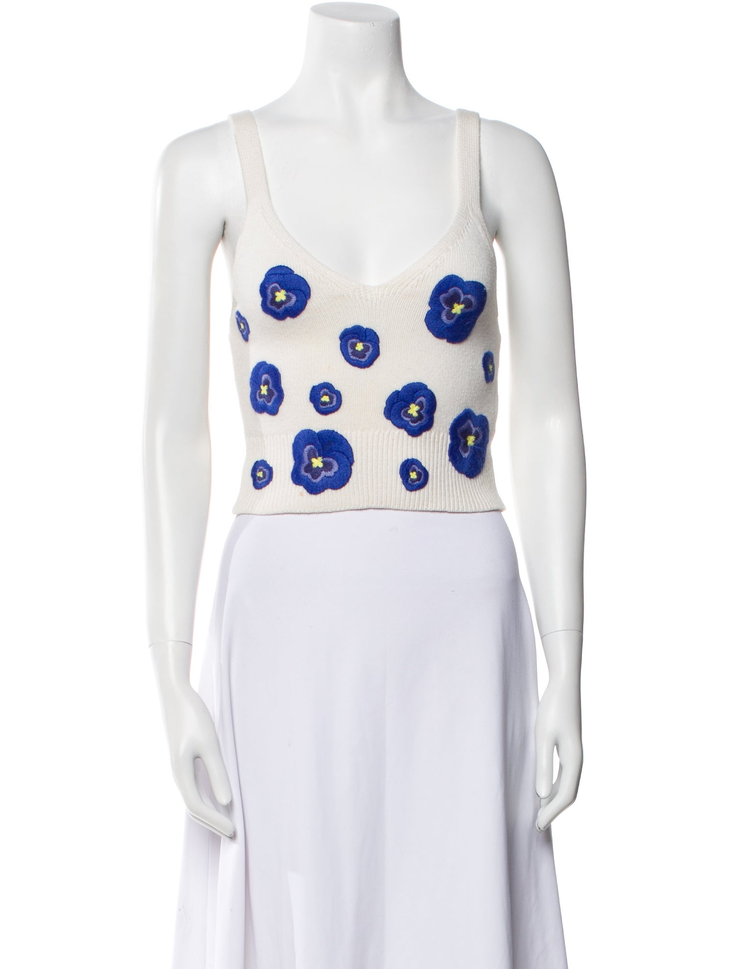 Alice + Olivia Wool Scoop Neck Crop Top - Neutrals Tops, Clothing ...