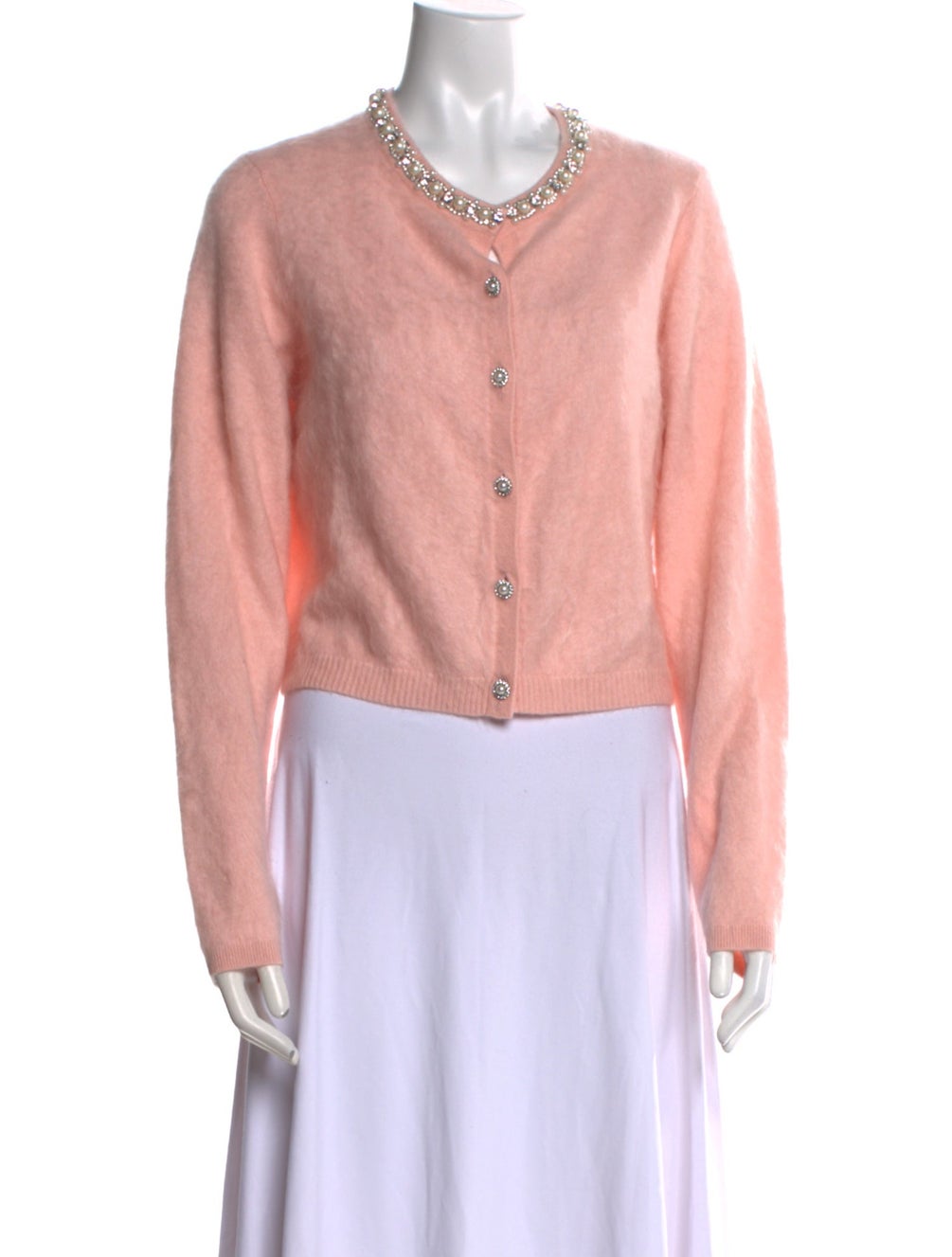Alice + Olivia Cashmere Crew Neck Sweater - Pink Knitwear, Clothing ...