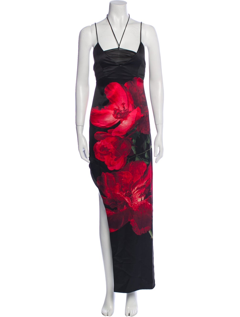 Alice + Olivia Floral Print Long Dress w/ Tags - Red Dresses, Clothing ...