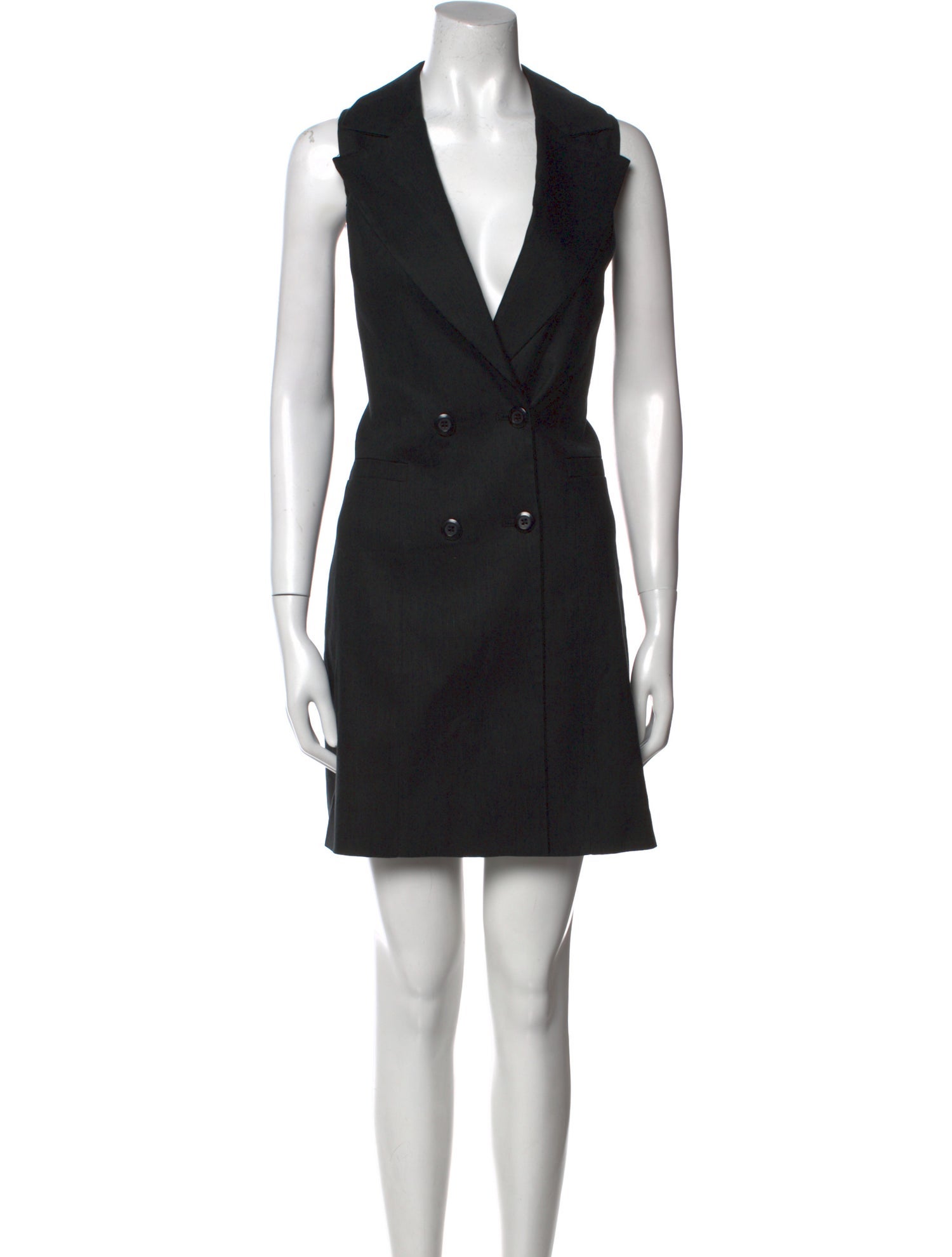 Alice + Olivia V-Neck Knee-Length Dress w/ Tags - Black Dresses ...