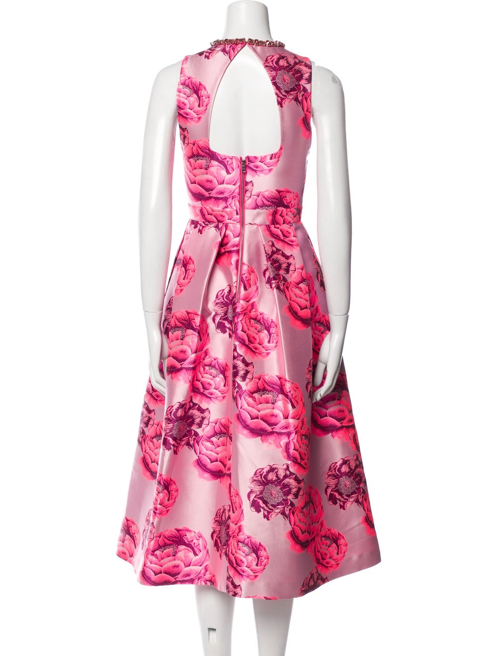 Alice + Olivia Floral Print Midi Length Dress - Pink Dresses, Clothing ...