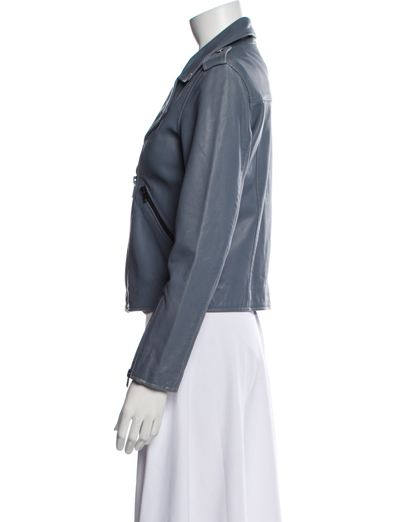 Coach Leather Biker Jacket w/ Tags - Blue Jackets, Clothing - CCH47281 ...