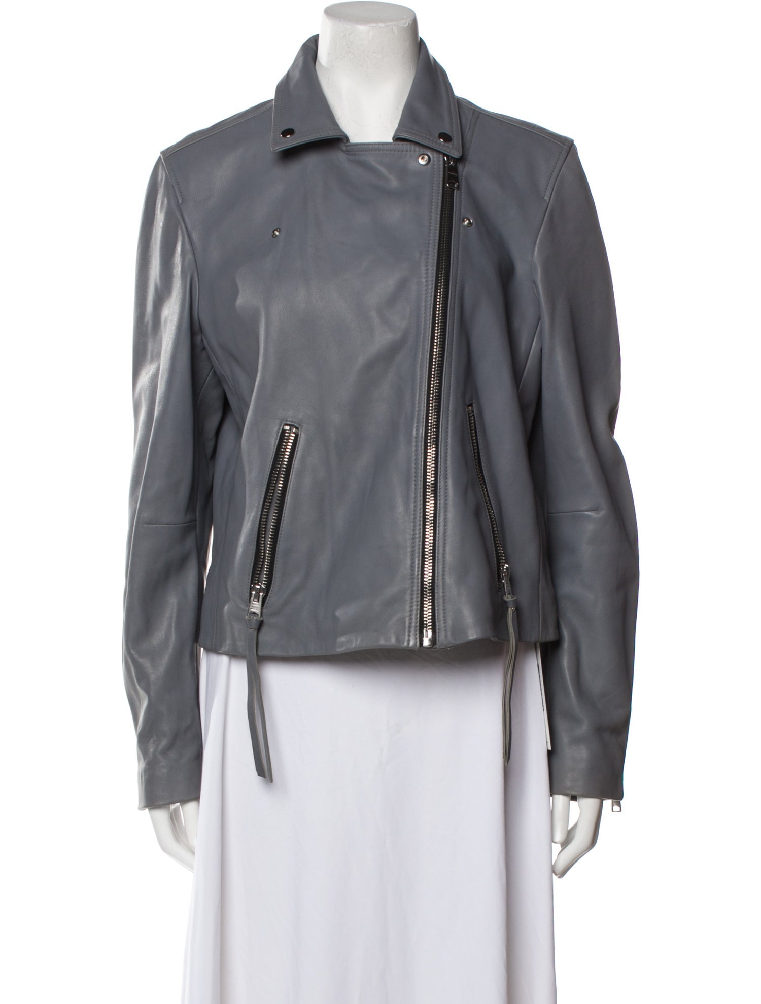 Coach Leather Biker Jacket w/ Tags - Blue Jackets, Clothing - CCH47281 ...