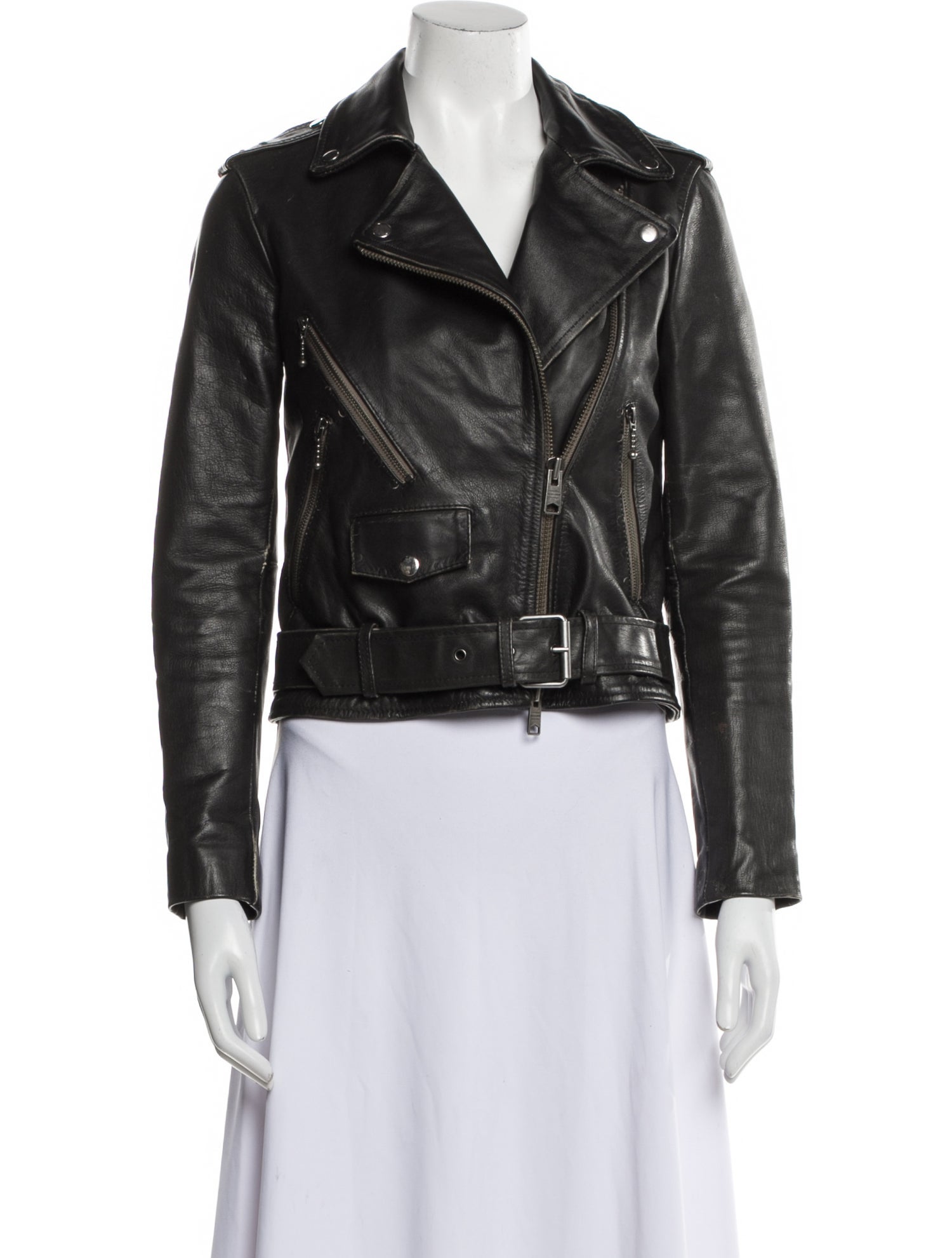 Acne Studios Lamb Leather Biker Jacket - Brown Jackets, Clothing - ACN141266 | The RealReal