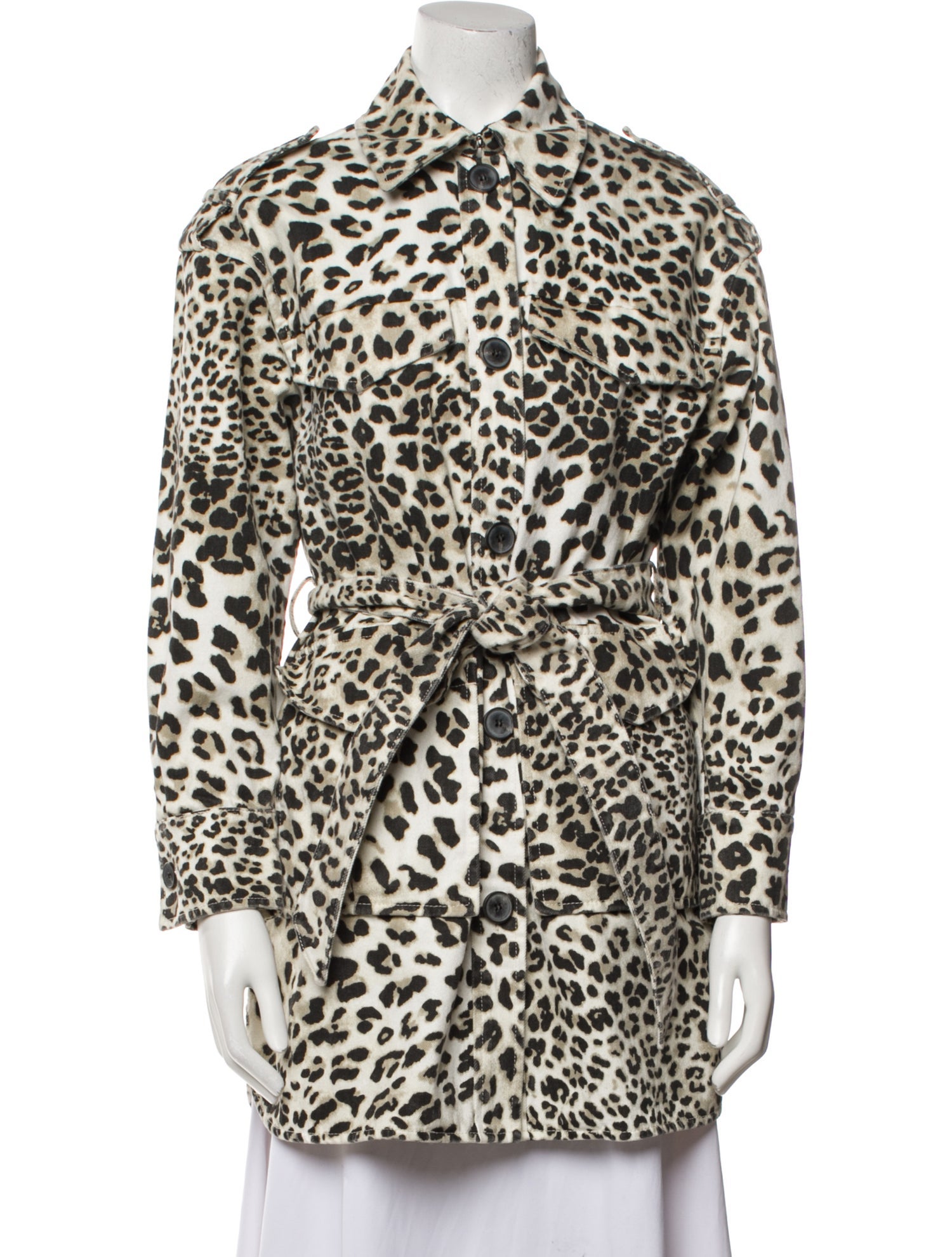 AllSaints Animal Print Coat - Neutrals Coats, Clothing - WAQ107564 | The RealReal