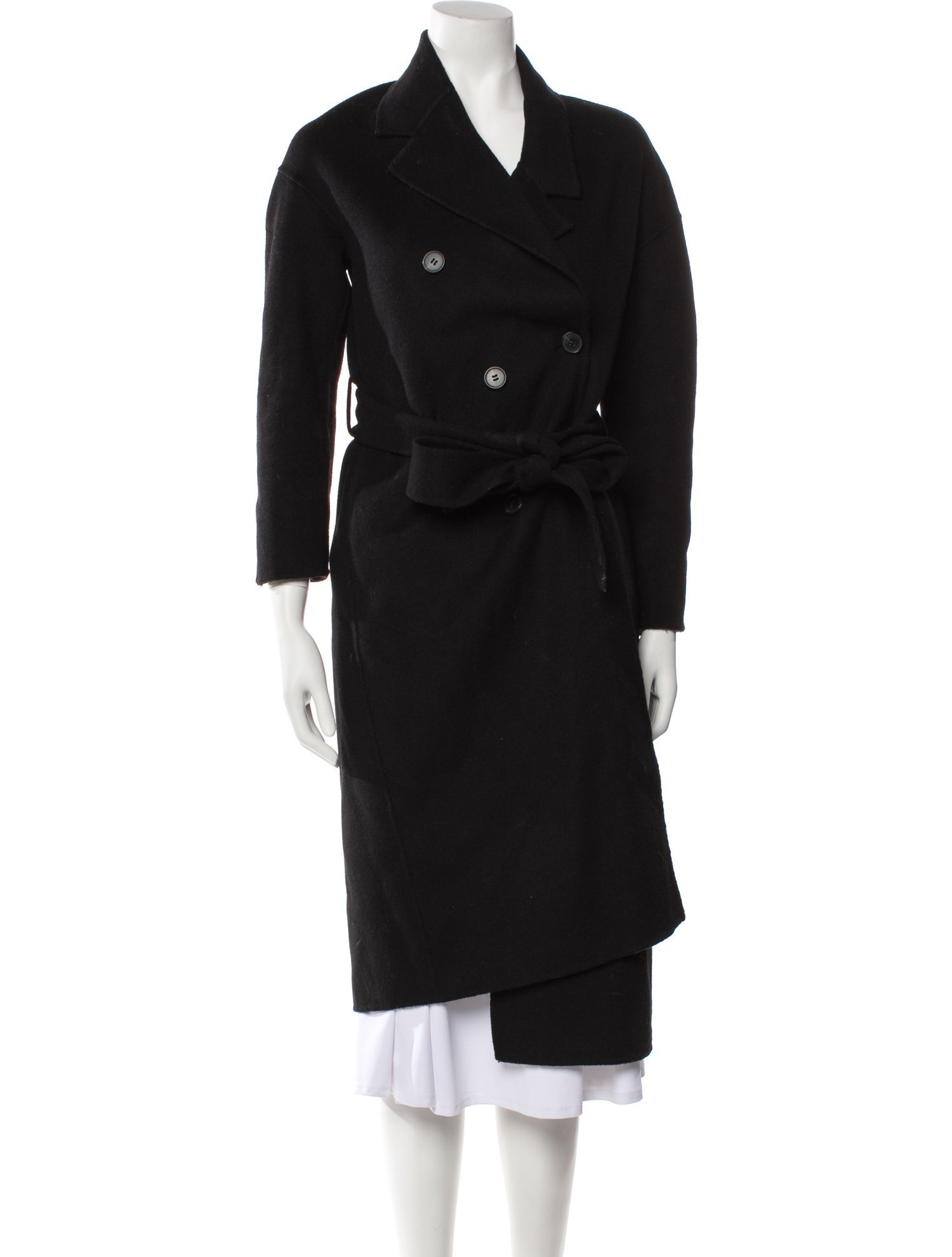 AllSaints Wool Coat - Black Coats, Clothing - WAQ109265 | The RealReal