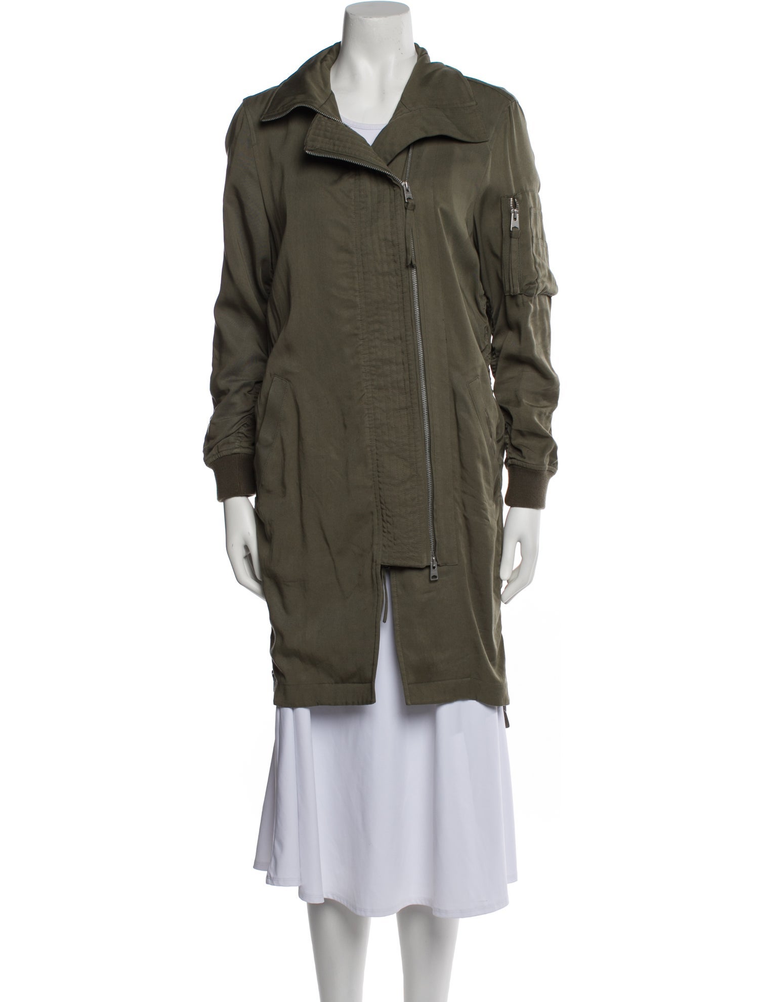 AllSaints Trench Coat - Green Coats, Clothing - WAQ109950 | The RealReal