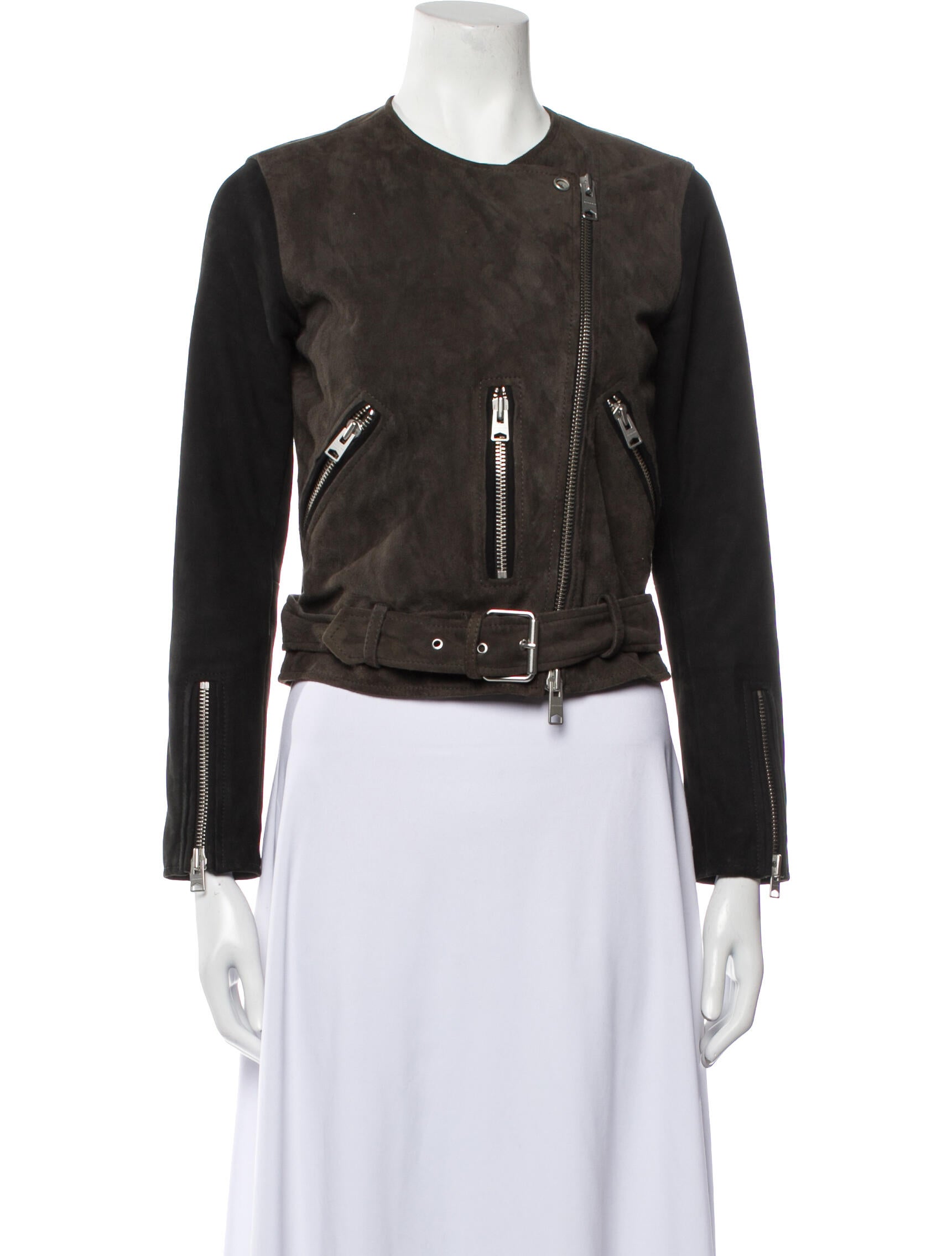 AllSaints Goat Leather Biker Jacket - Black Jackets, Clothing ...