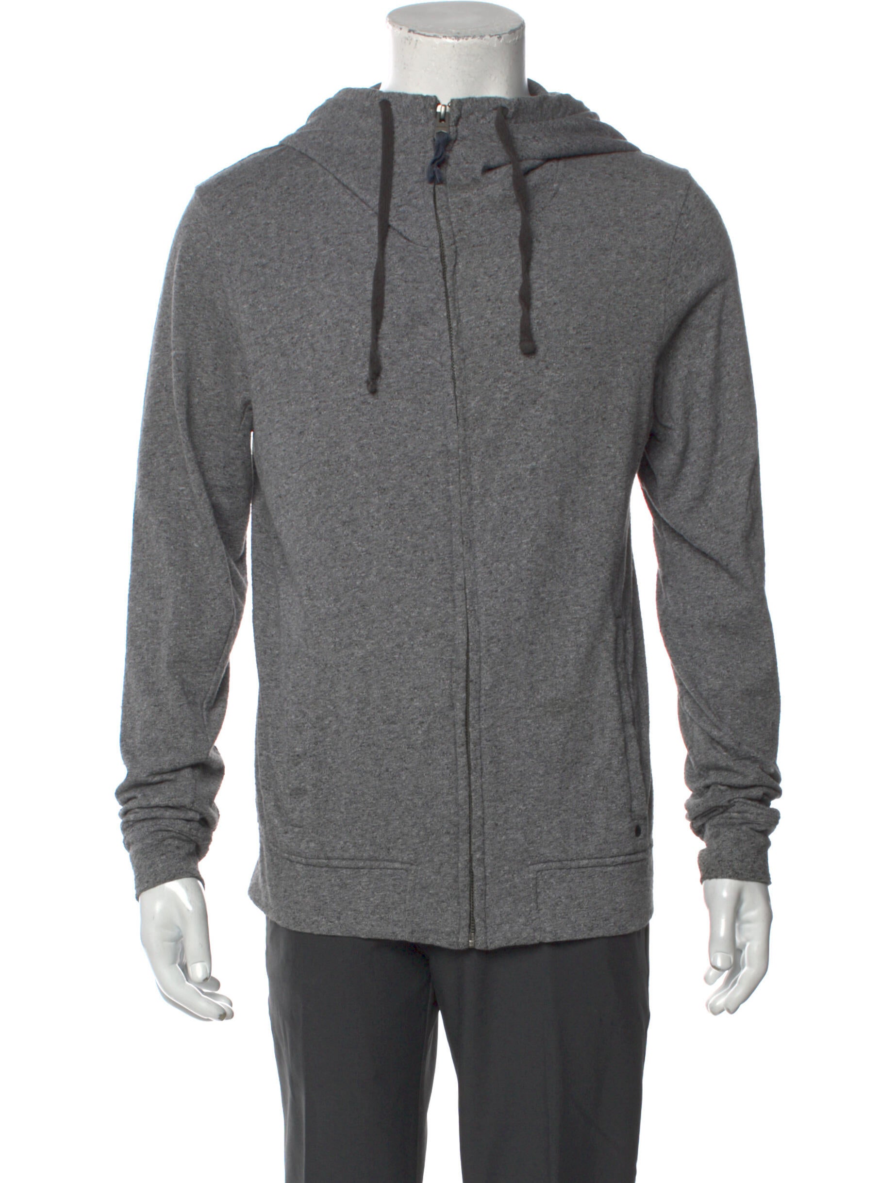 AllSaints Mock Neck Long Sleeve Hoodie - Grey Sweatshirts & Hoodies ...