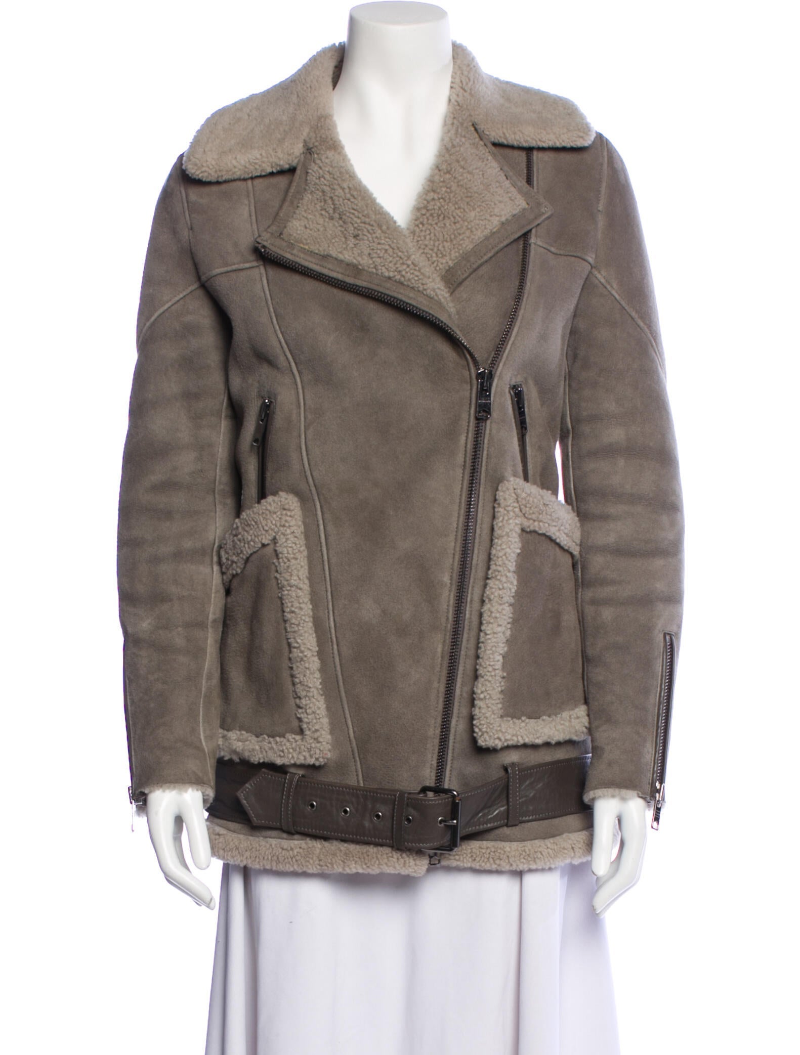 AllSaints Shearling Fur Jacket - Neutrals Jackets, Clothing - WAQ66983 | The RealReal