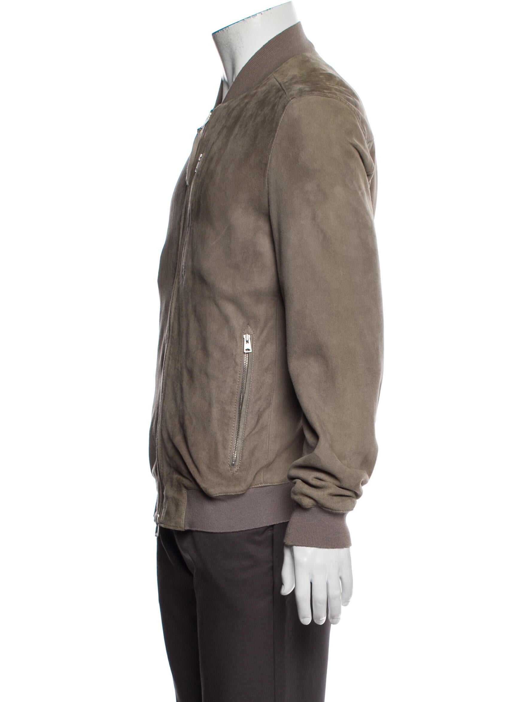 AllSaints Goat Leather Bomber Jacket - Brown Outerwear, Clothing ...