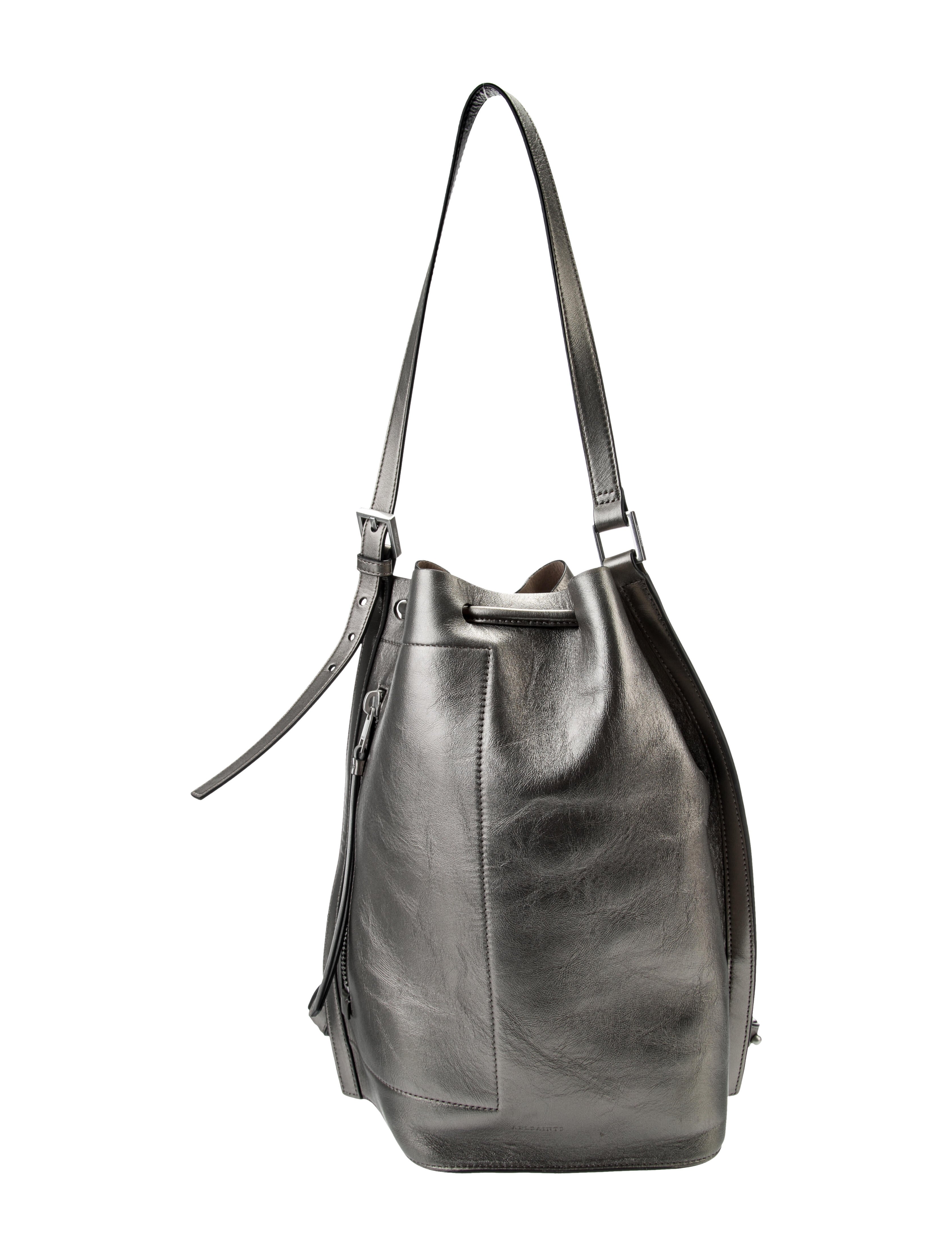 AllSaints Grained Leather Backpack - Green Backpacks, Handbags ...