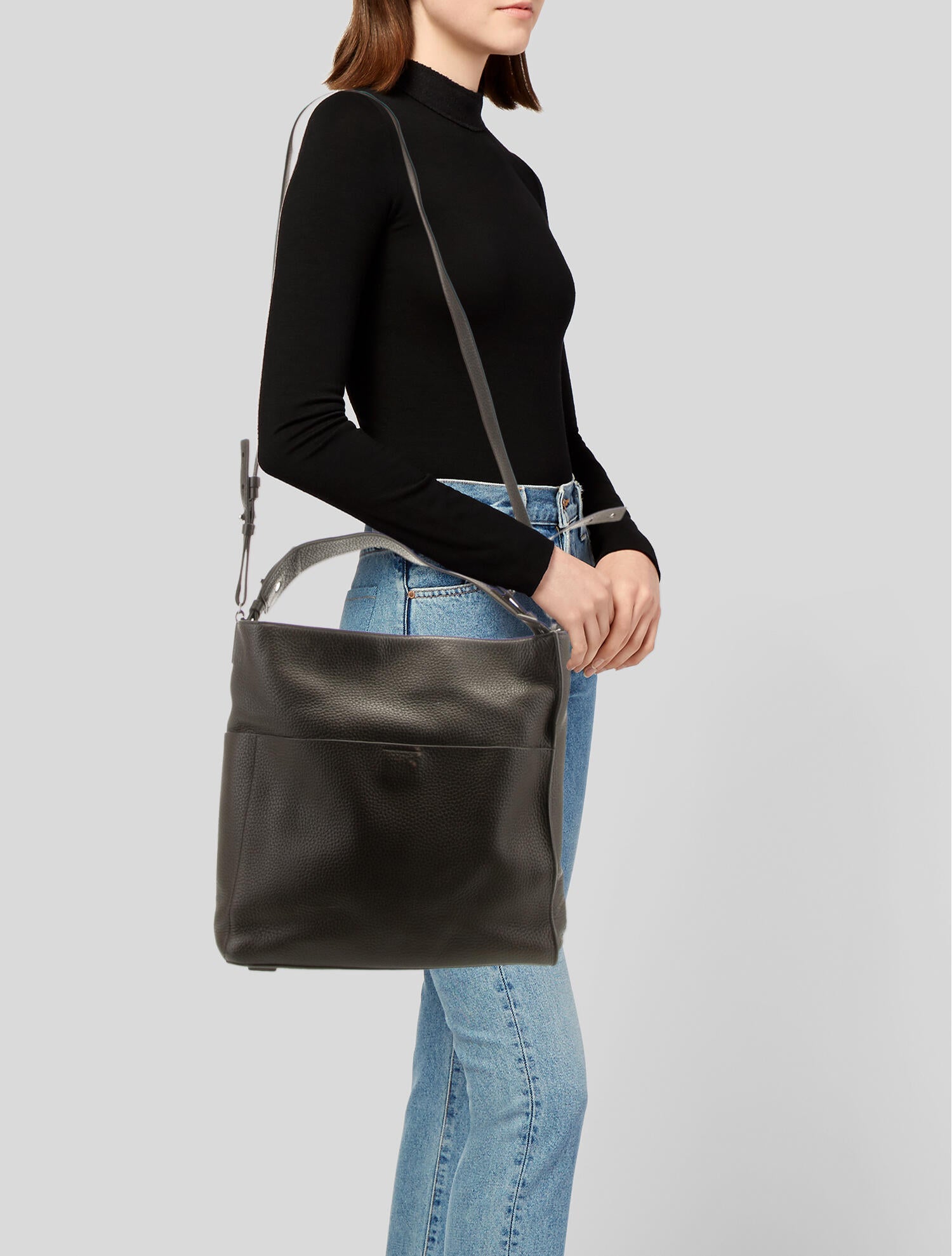 AllSaints Soft Leather Shoulder Bag - Brown Shoulder Bags, Handbags ...